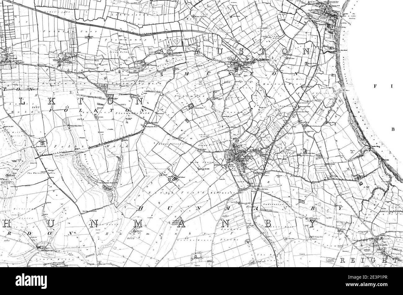 Map of Yorkshire Sheet 110, Ordnance Survey, 1848-1857 Stock Photo - Alamy