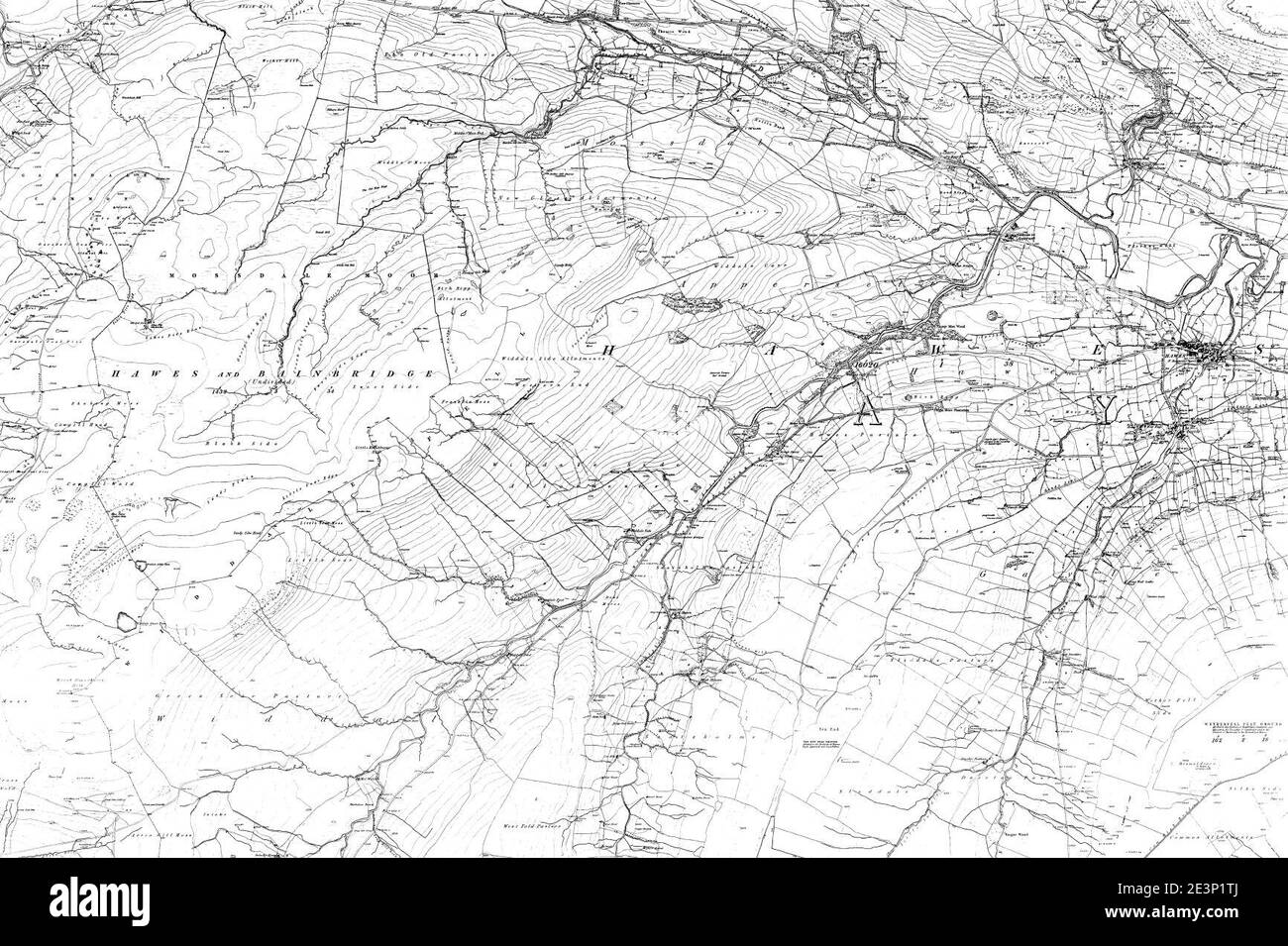 Map of Yorkshire Sheet 065, Ordnance Survey, 1848-1857 Stock Photo - Alamy