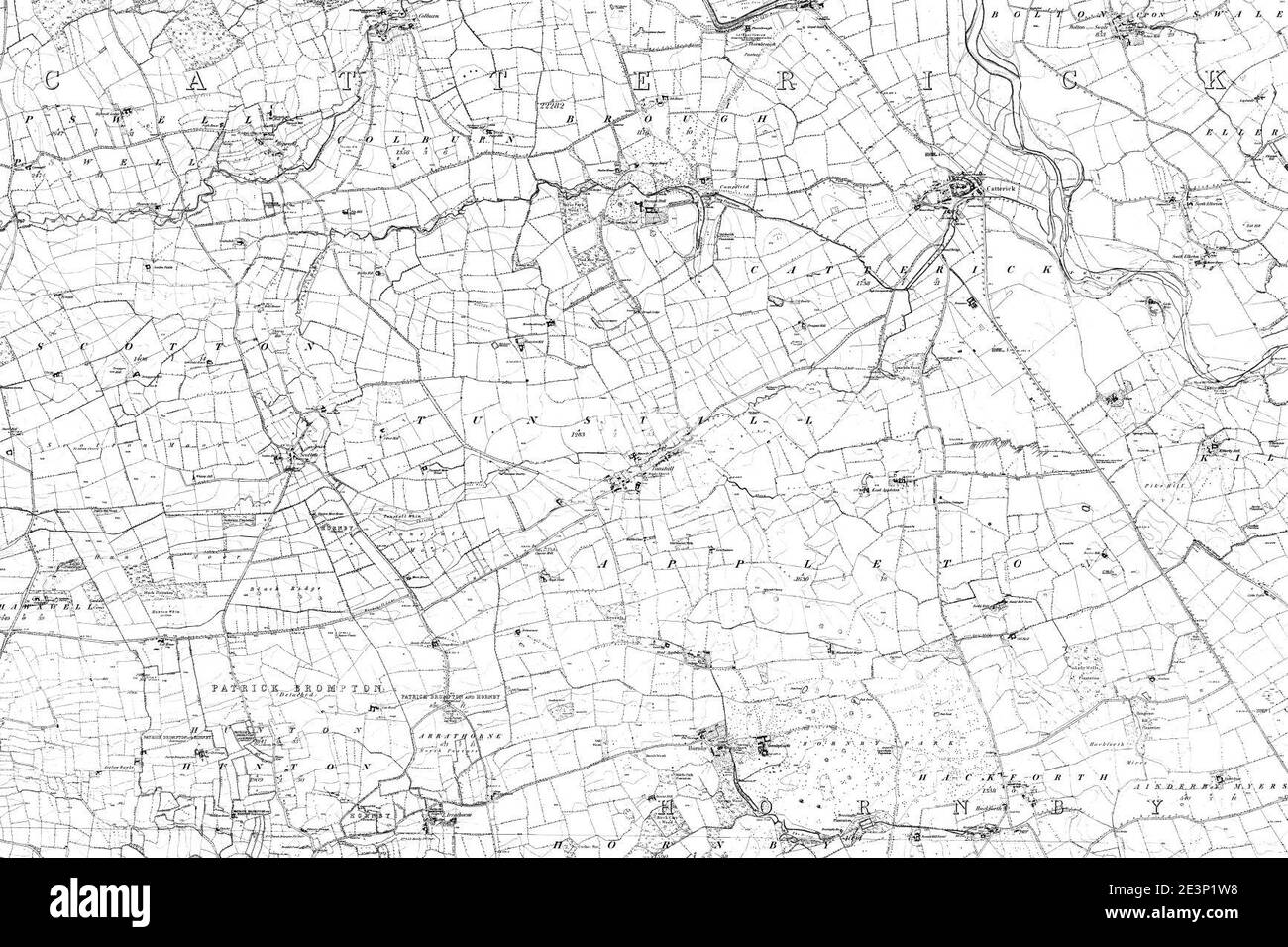 Map of Yorkshire Sheet 054, Ordnance Survey, 1848-1857 Stock Photo - Alamy
