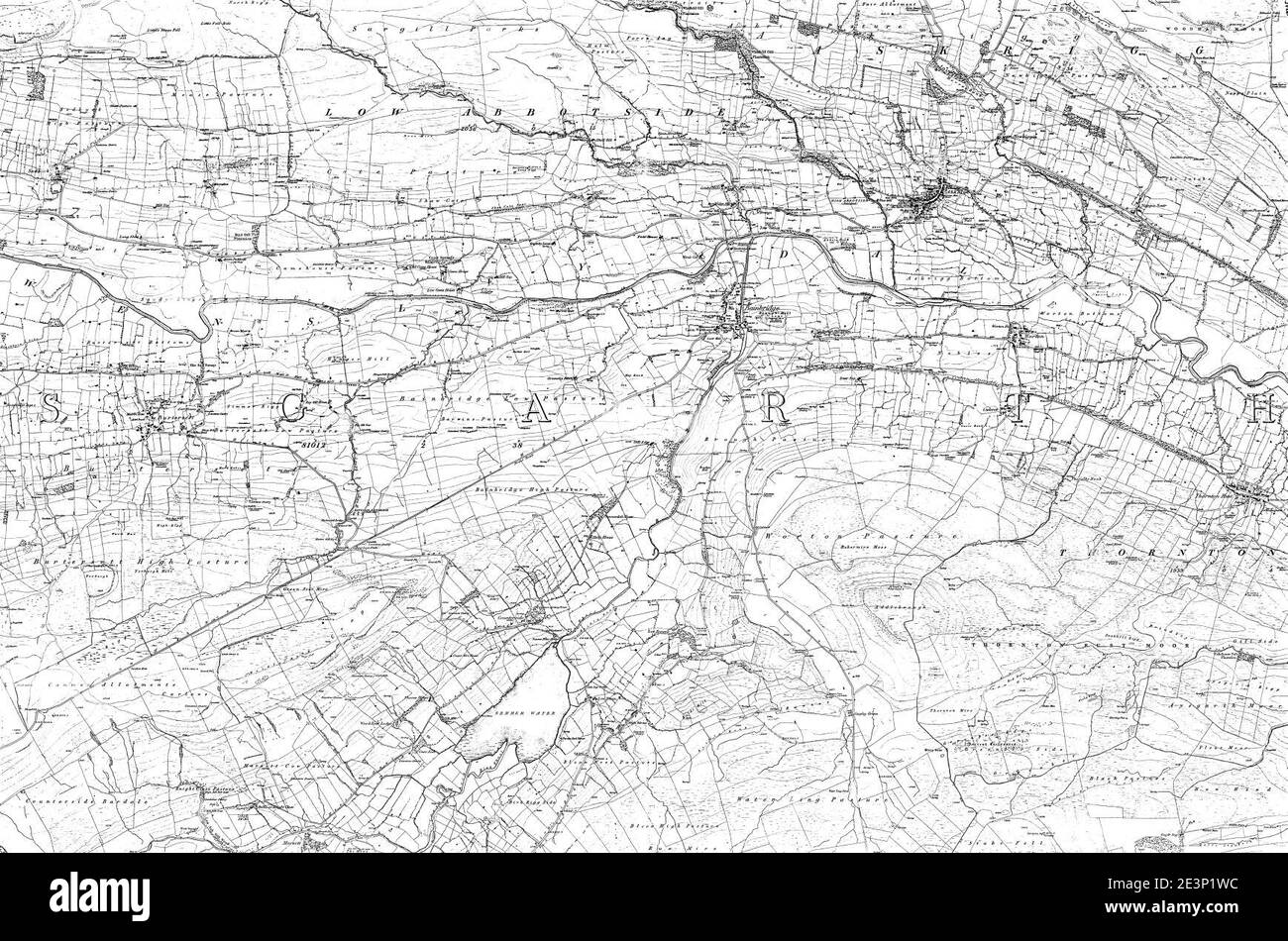 Map historic yorkshire Black and White Stock Photos & Images - Alamy