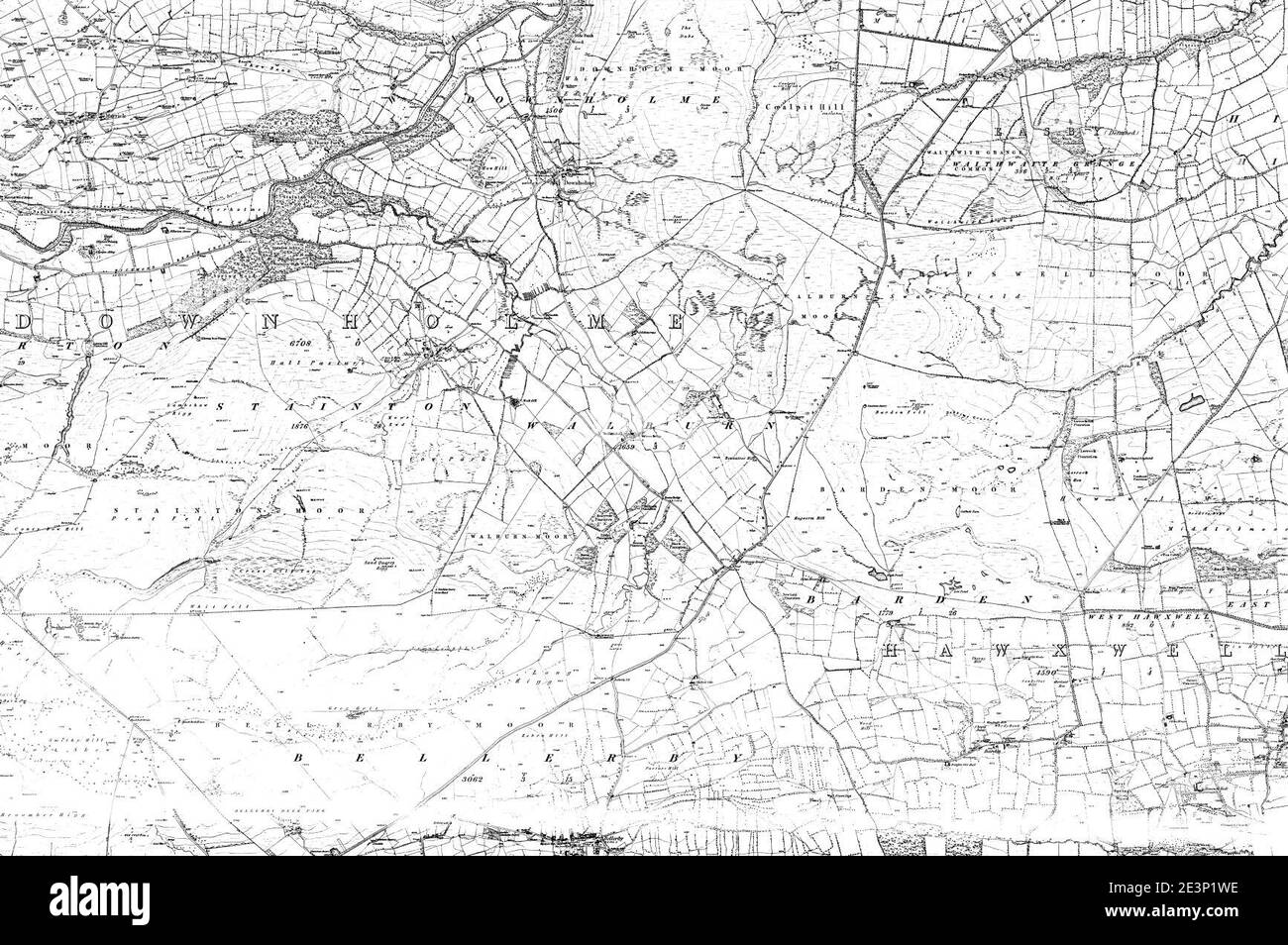 Map of Yorkshire Sheet 053, Ordnance Survey, 1848-1857 Stock Photo - Alamy