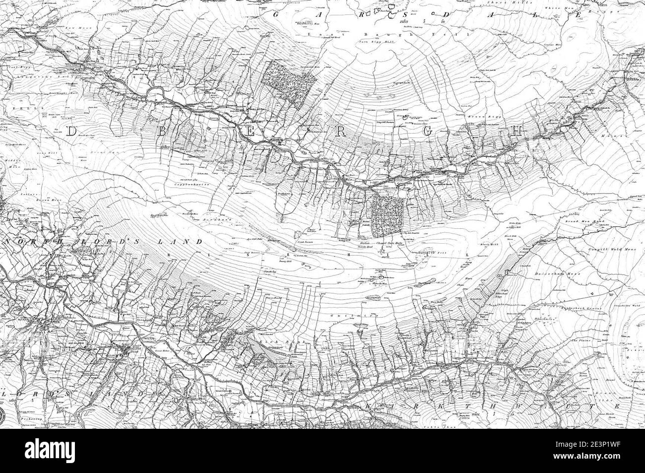 Map of Yorkshire Sheet 064, Ordnance Survey, 1848-1857 Stock Photo - Alamy
