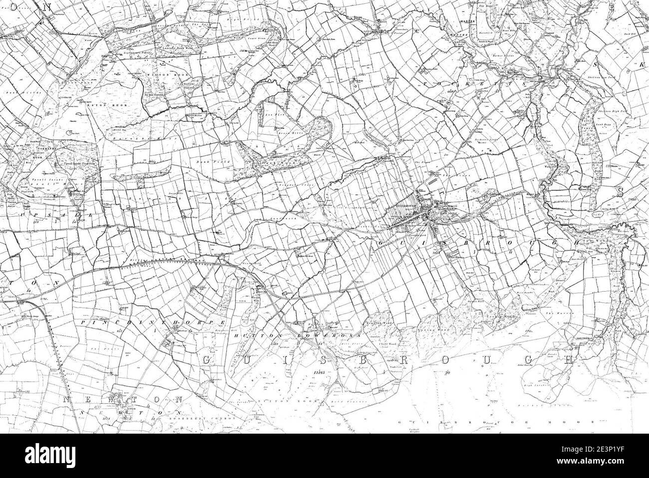 Map historic yorkshire Black and White Stock Photos & Images - Alamy