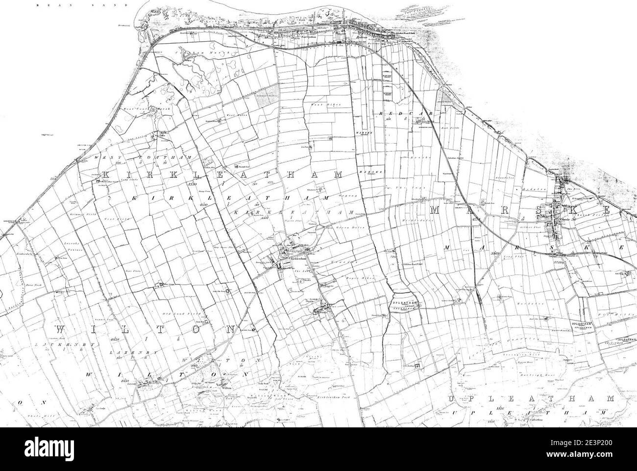 Map of Yorkshire Sheet 007, Ordnance Survey, 1848-1857 Stock Photo - Alamy