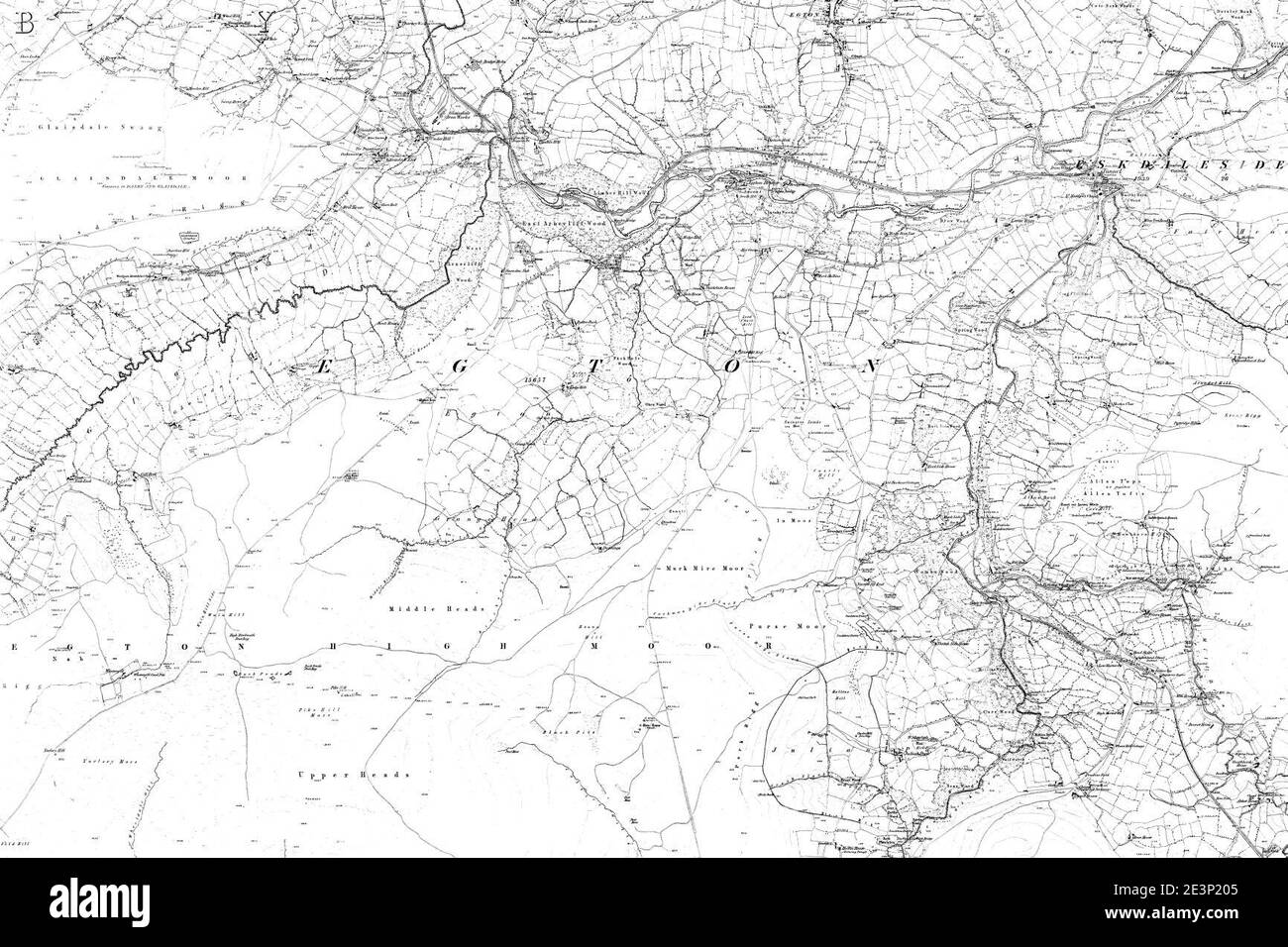 Map of Yorkshire Sheet 045, Ordnance Survey, 1848-1857 Stock Photo - Alamy