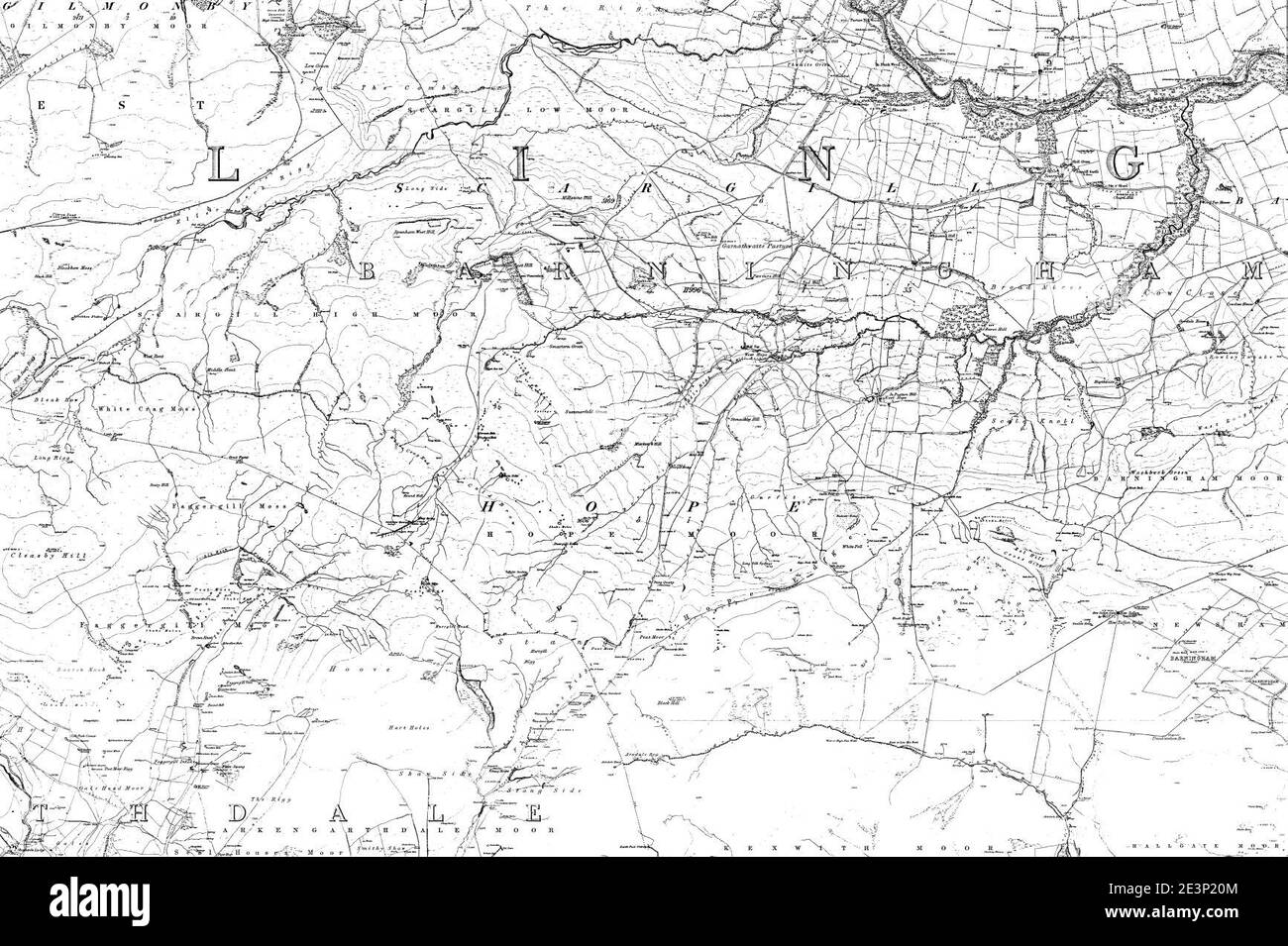 Map of Yorkshire Sheet 023, Ordnance Survey, 1848-1857 Stock Photo - Alamy