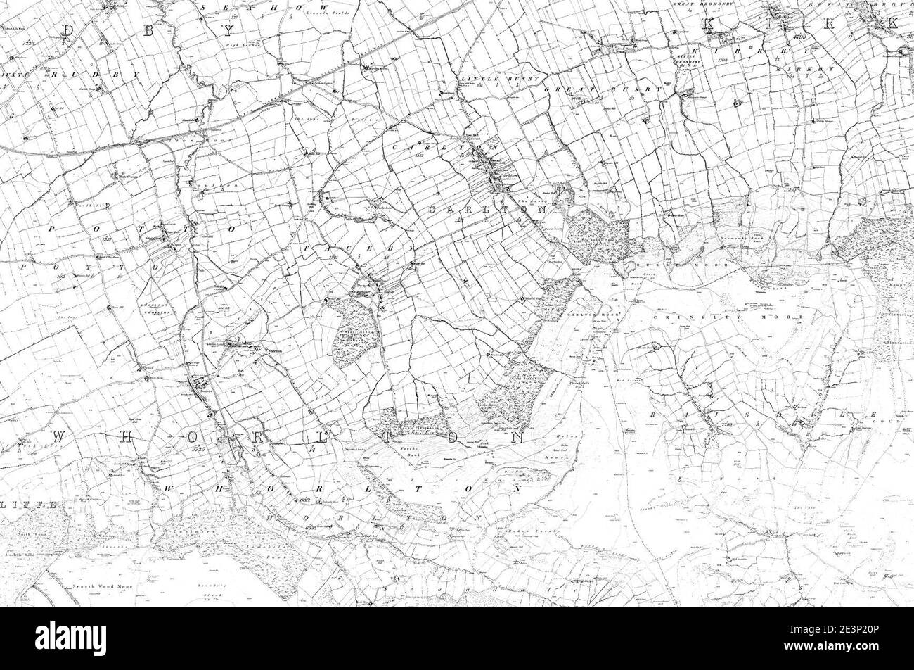 Map historic yorkshire Black and White Stock Photos & Images - Alamy