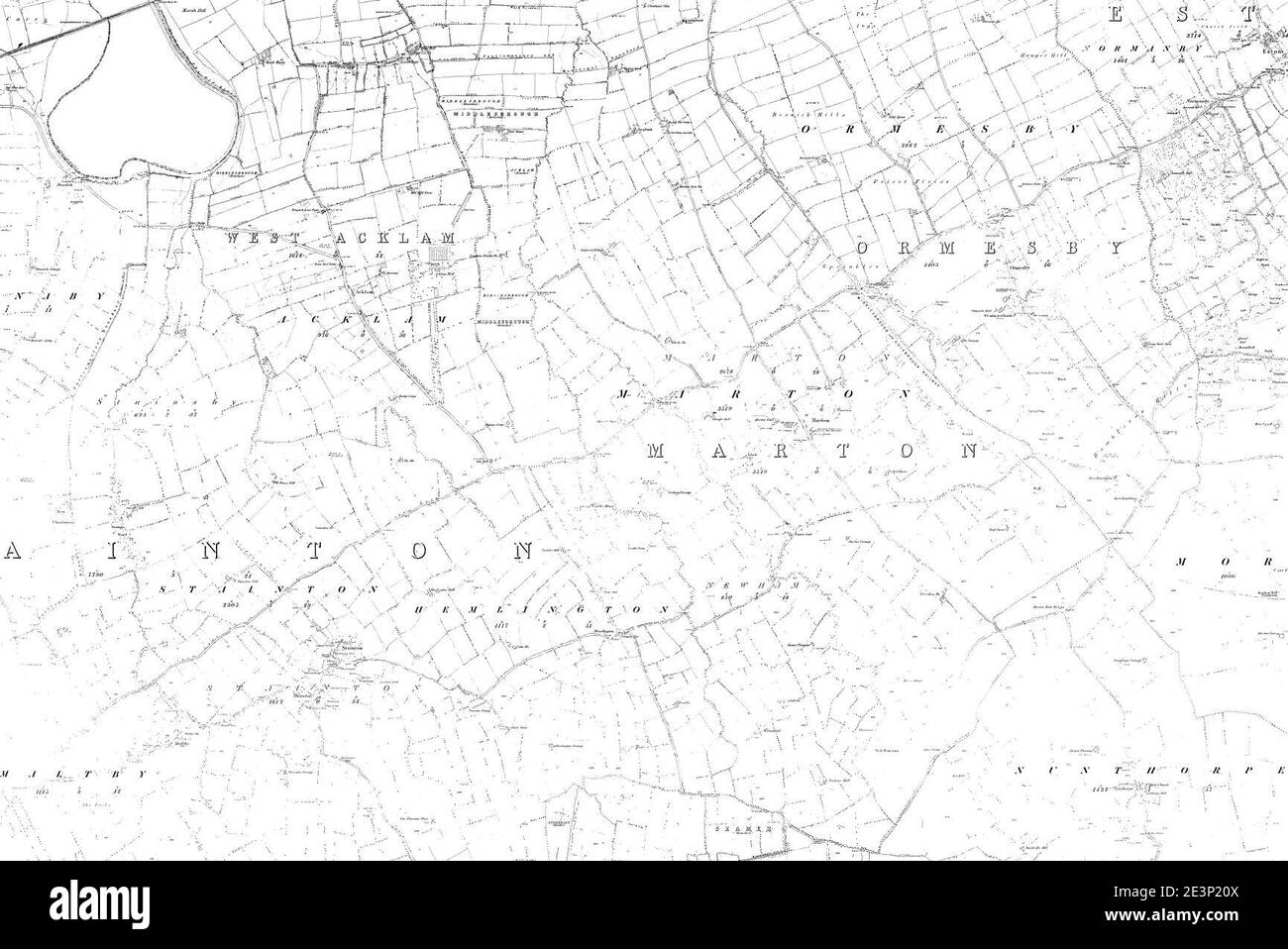 Map of Yorkshire Sheet 016, Ordnance Survey, 1848-1857 Stock Photo - Alamy