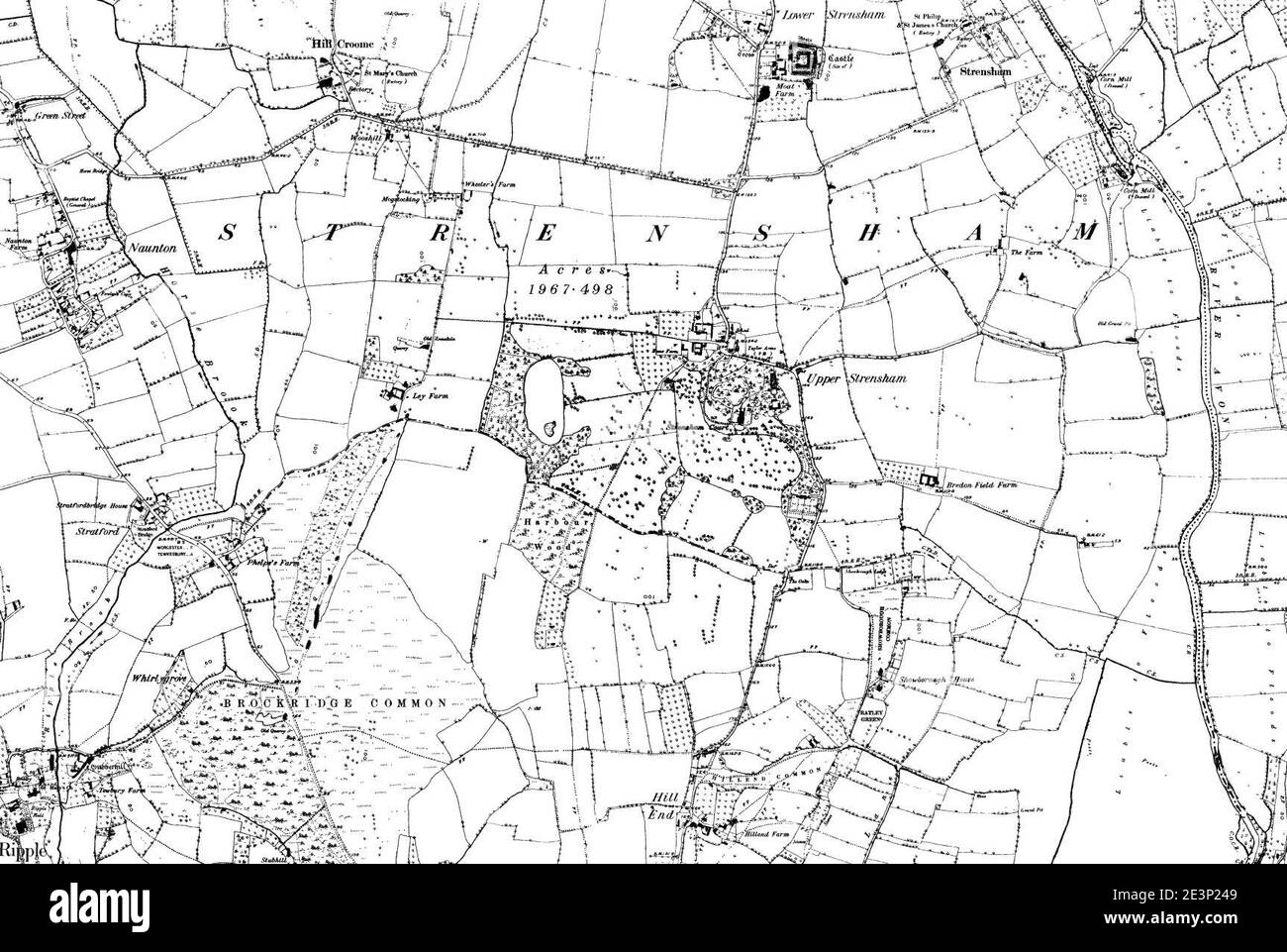 Map of Worcestershire OS Map name 048-SW, Ordnance Survey, 1883-1893 ...