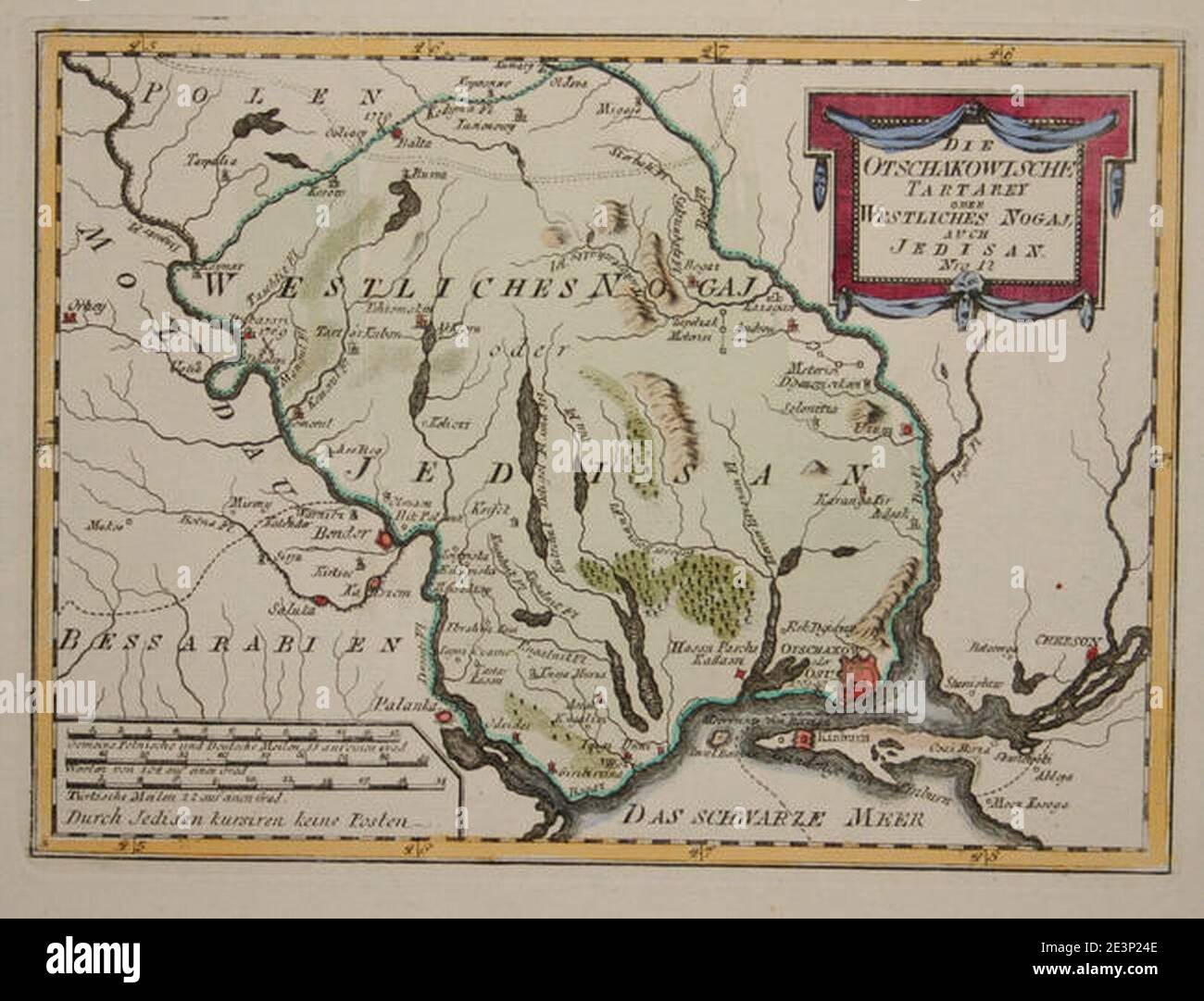 Map of Yedisan in 1791 by Reilly 012 Stock Photo - Alamy