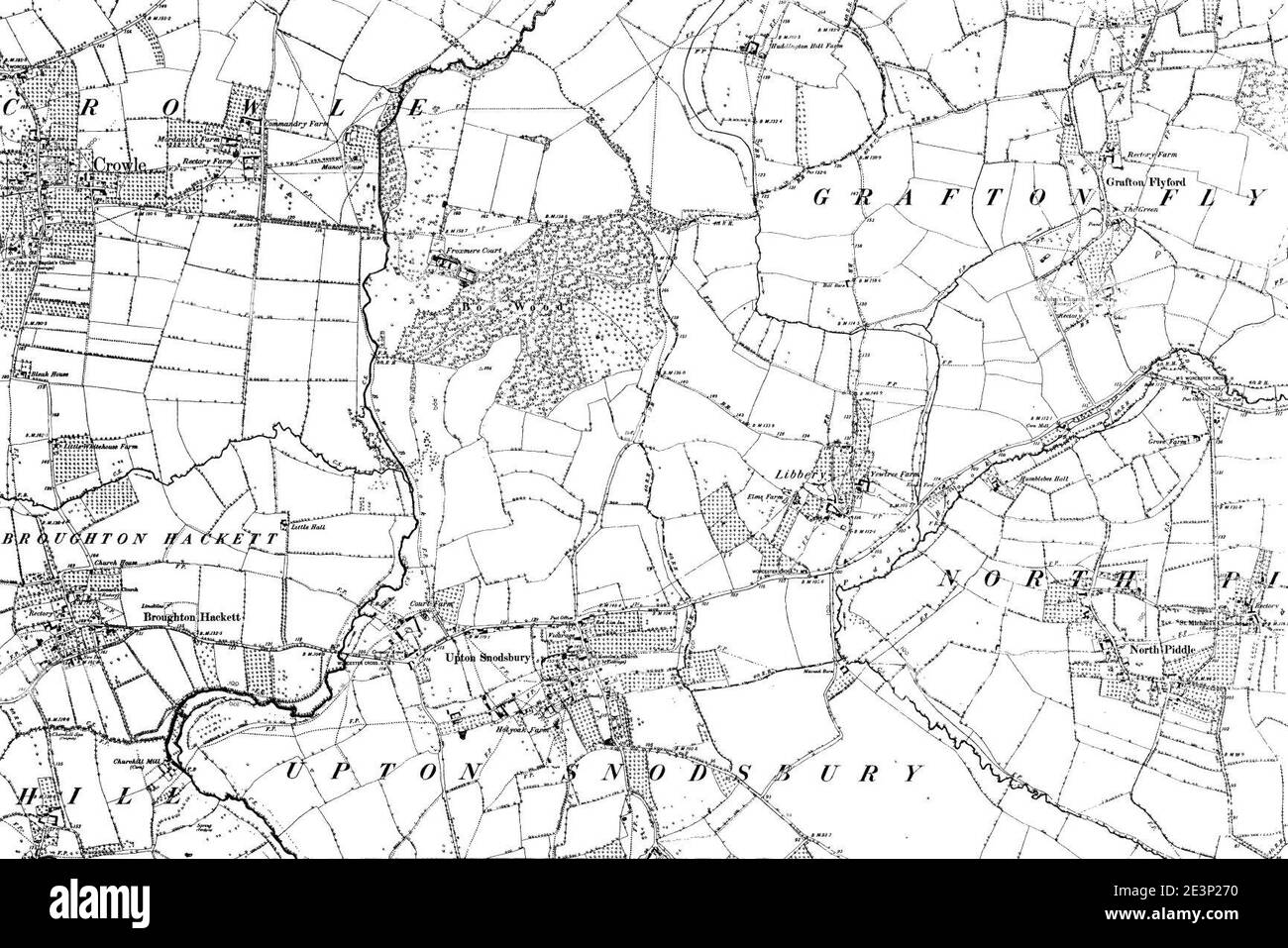 Map of Worcestershire OS Map name 034-NE, Ordnance Survey, 1883-1893 ...