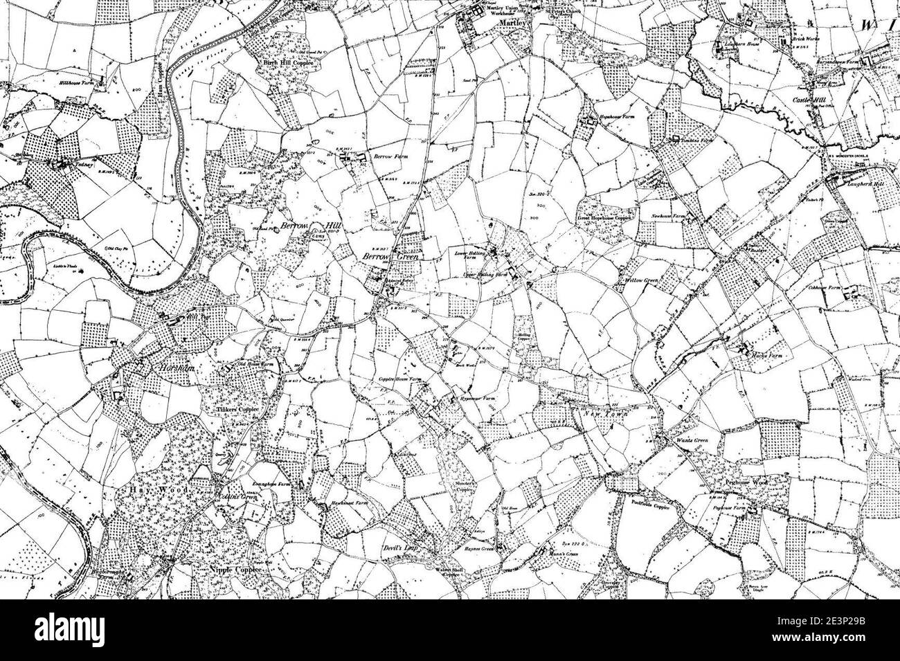 Map of worcestershire hi-res stock photography and images - Alamy
