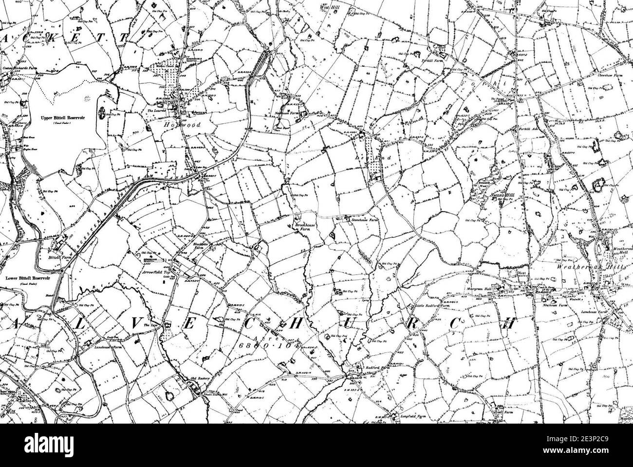Map of Worcestershire OS Map name 016-NE, Ordnance Survey, 1883-1893 ...