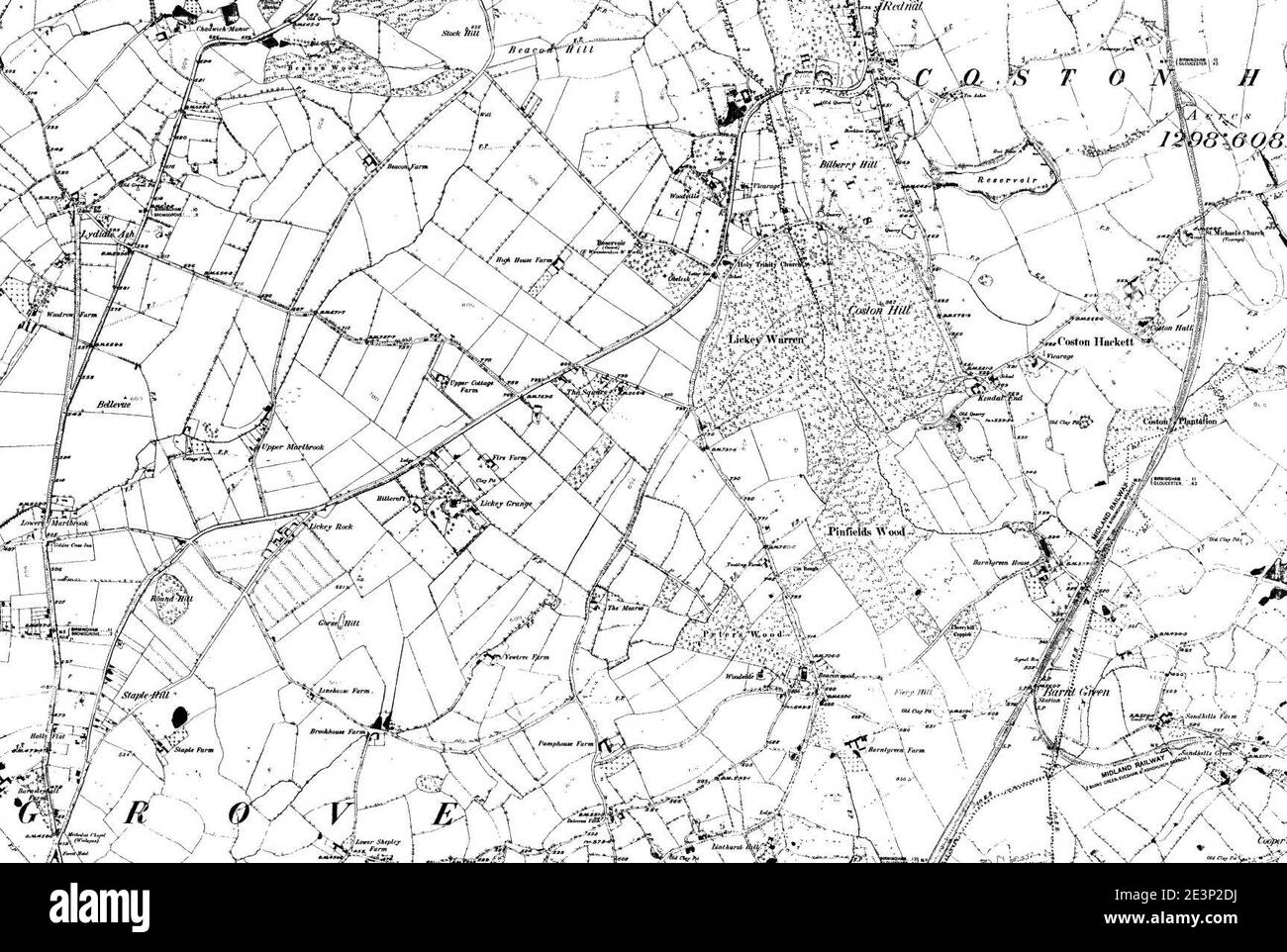 Worcestershire map Cut Out Stock Images & Pictures - Alamy