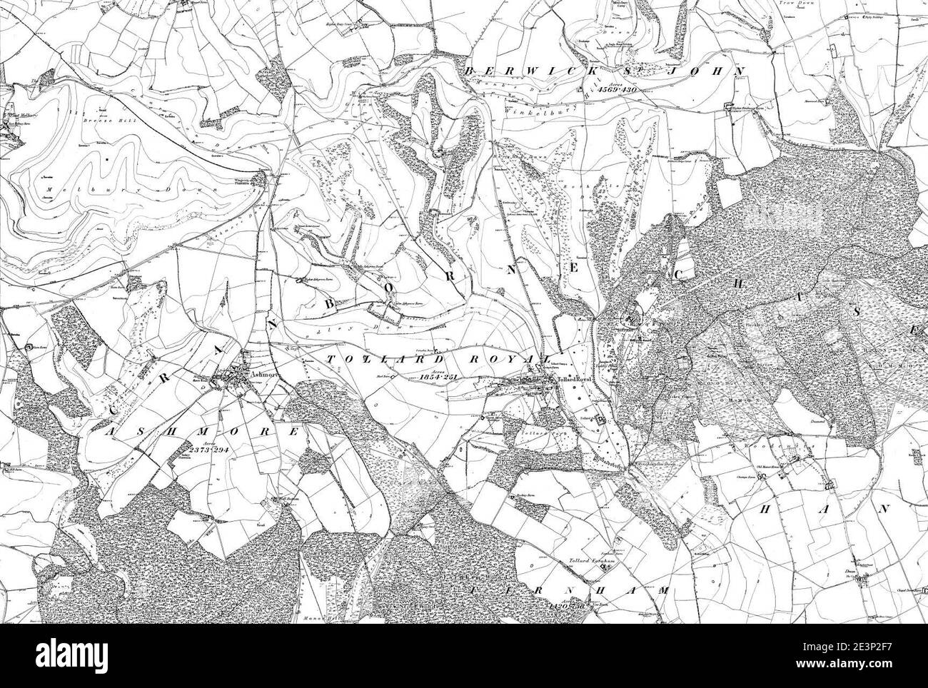 Map of Wiltshire Sheet 074, Ordnance Survey, 1878-1890 Stock Photo - Alamy