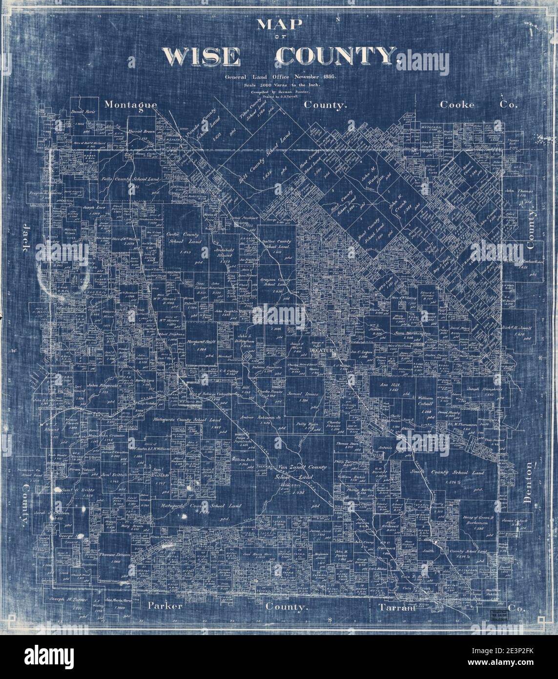 Map of Wise County Stock Photo - Alamy