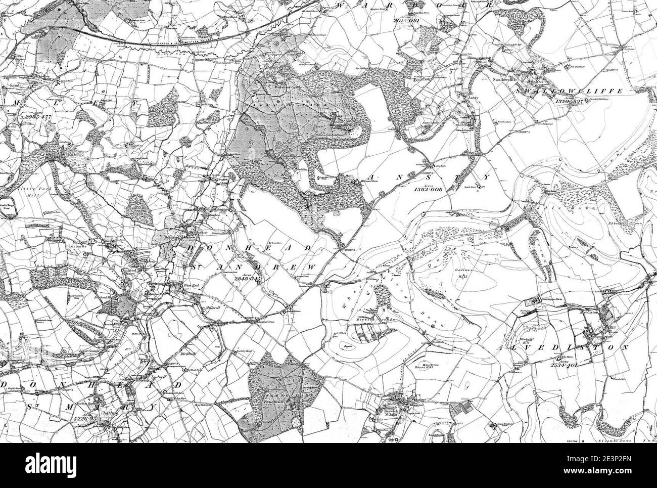 Map of Wiltshire Sheet 069, Ordnance Survey, 1878-1890 Stock Photo - Alamy