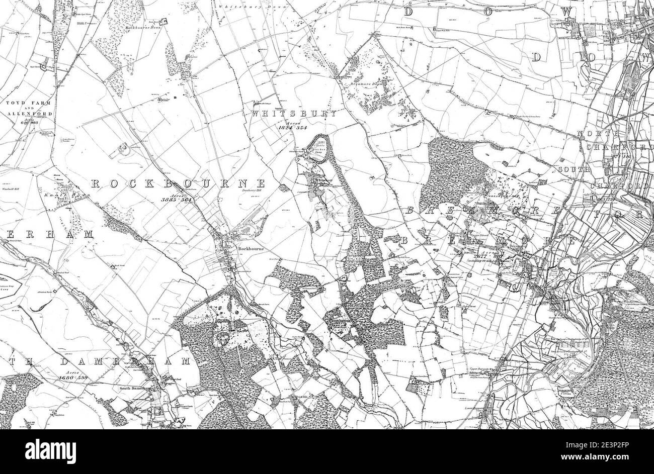Map of Wiltshire Sheet 076, Ordnance Survey, 1878-1890 Stock Photo - Alamy