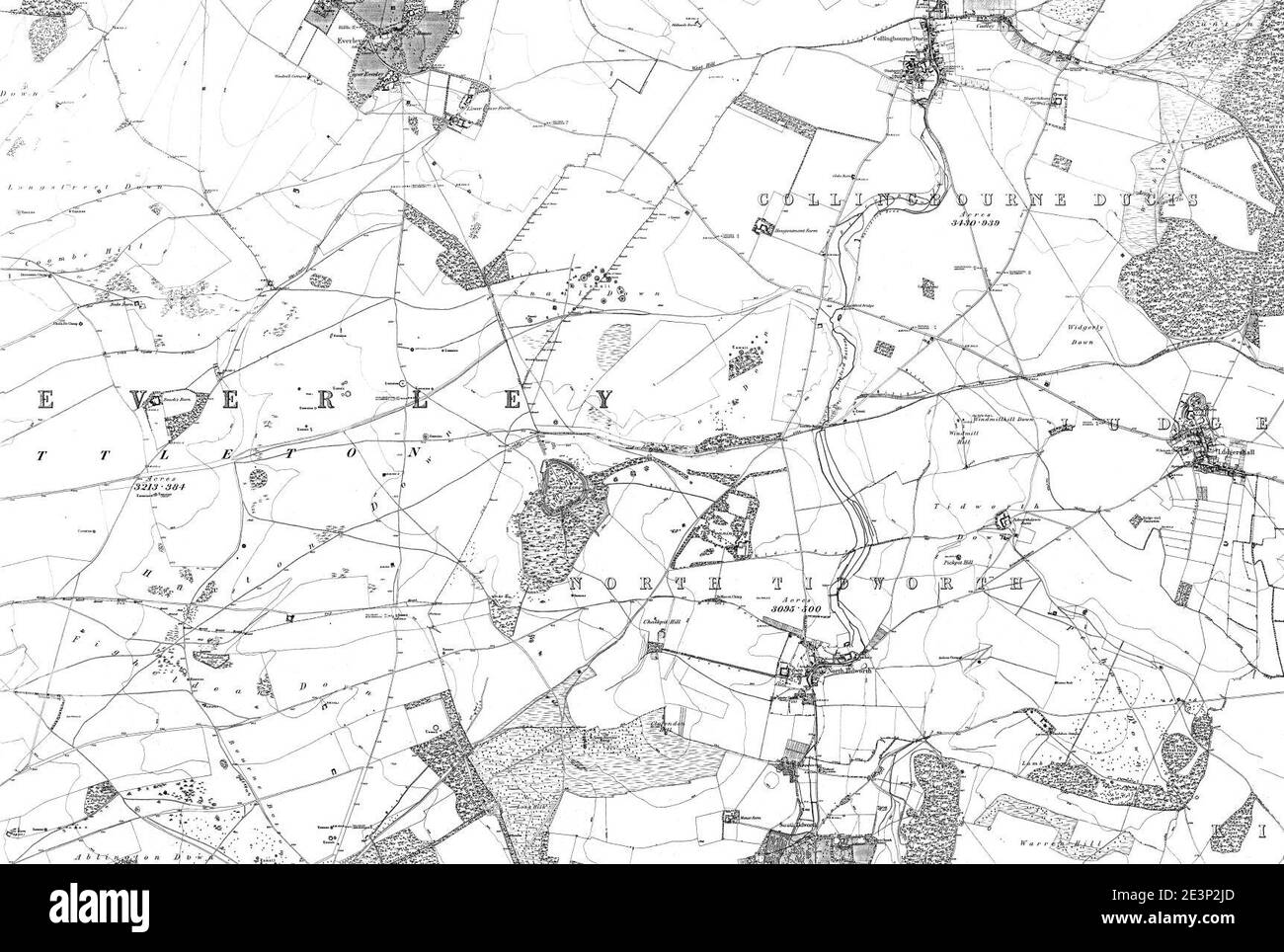 Map of Wiltshire Sheet 048, Ordnance Survey, 1878-1890 Stock Photo - Alamy
