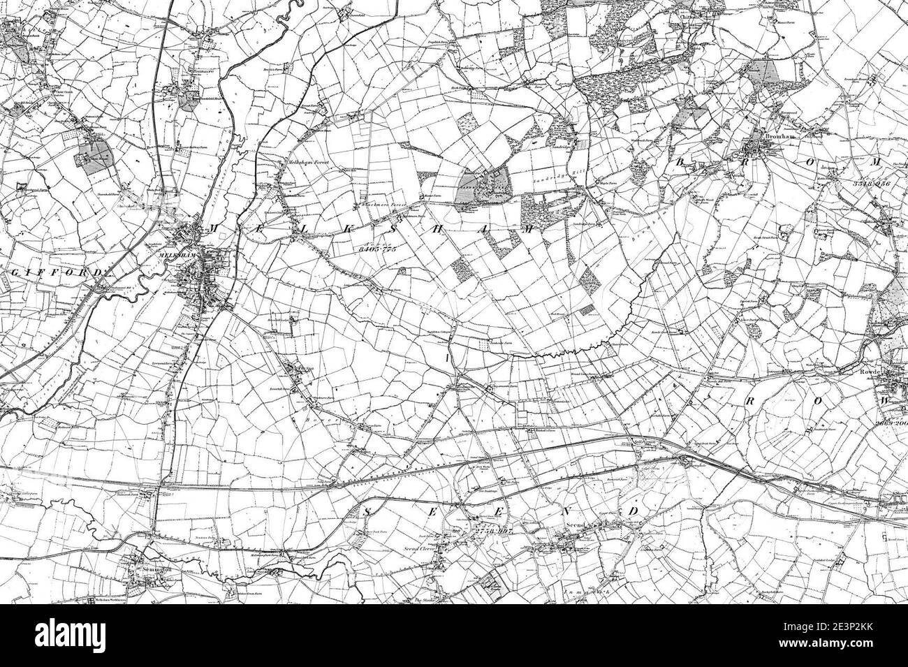Map of Wiltshire Sheet 033, Ordnance Survey, 1878-1890 Stock Photo - Alamy