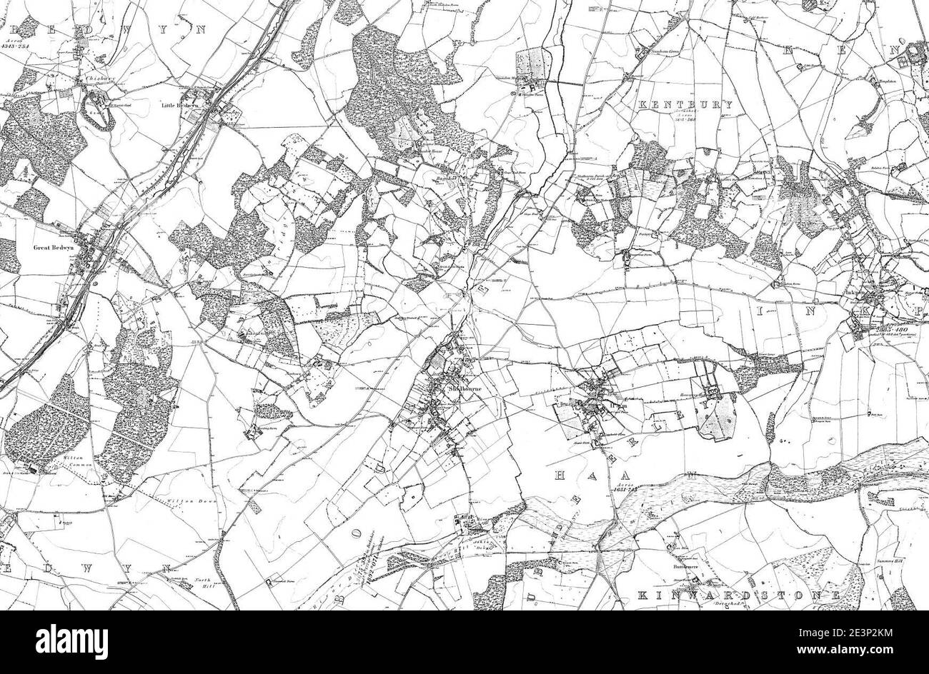 Map of Wiltshire Sheet 037, Ordnance Survey, 1878-1890 Stock Photo - Alamy