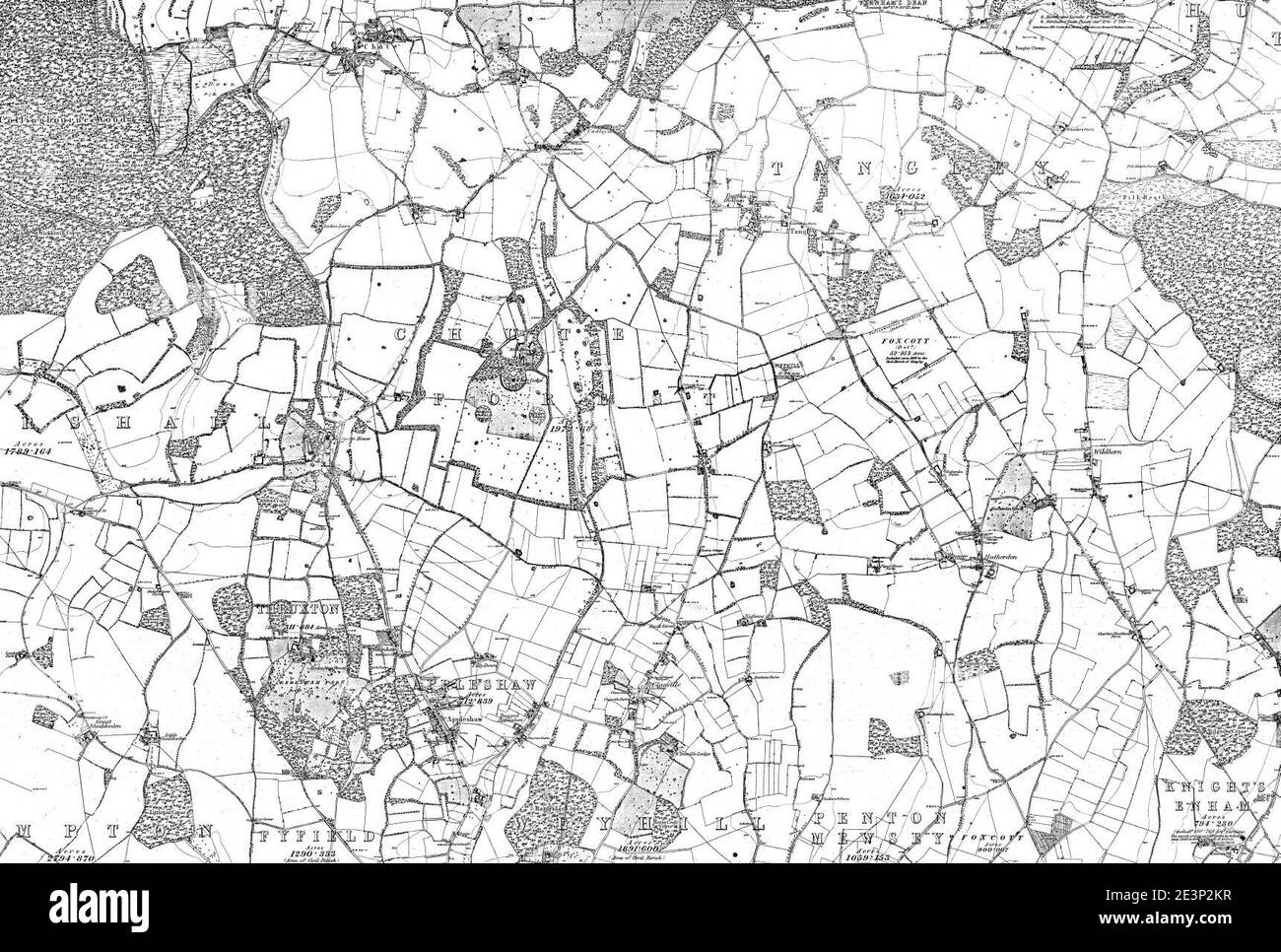 Map of Wiltshire Sheet 049, Ordnance Survey, 1878-1890 Stock Photo - Alamy