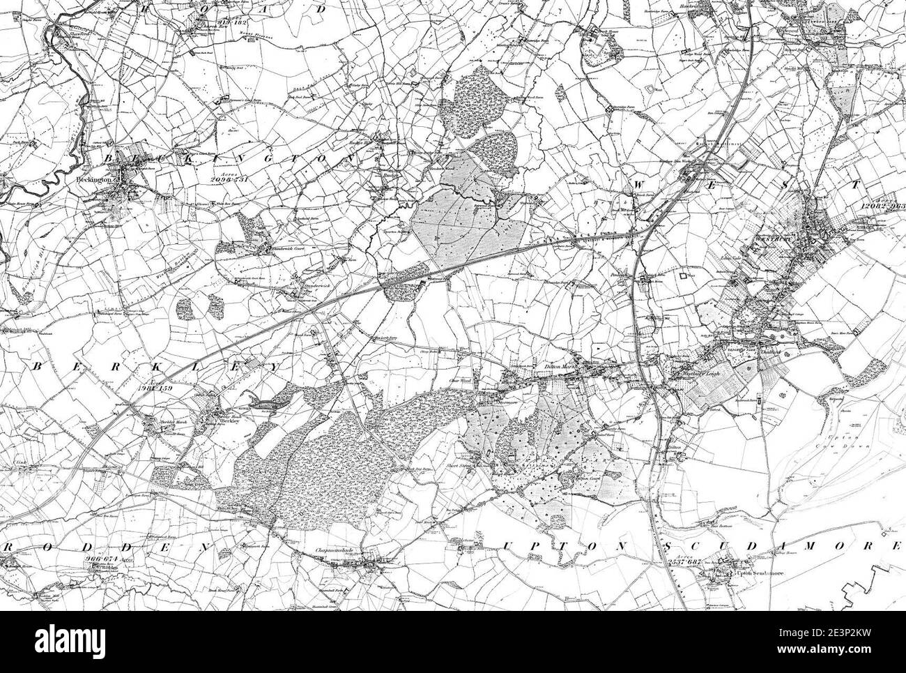 Map of Wiltshire Sheet 044, Ordnance Survey, 1878-1890 Stock Photo - Alamy