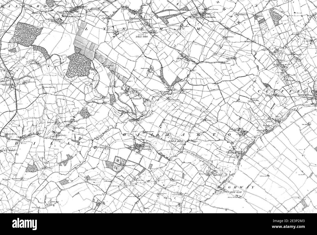 Map of Wiltshire Sheet 021, Ordnance Survey, 1878-1890 Stock Photo - Alamy