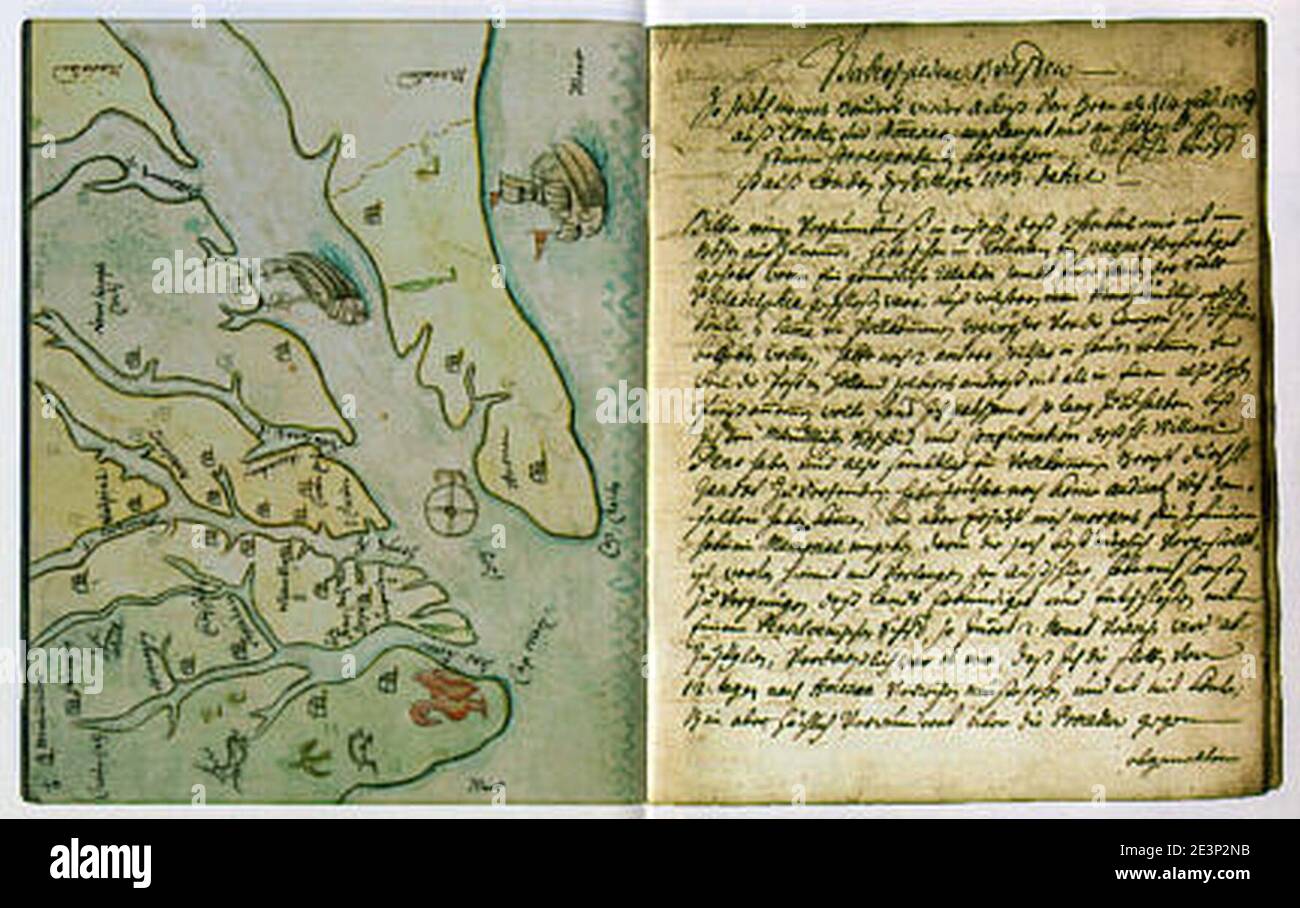 Map of Williamsburg Virginia 1702 Franz Michel Stock Photo - Alamy