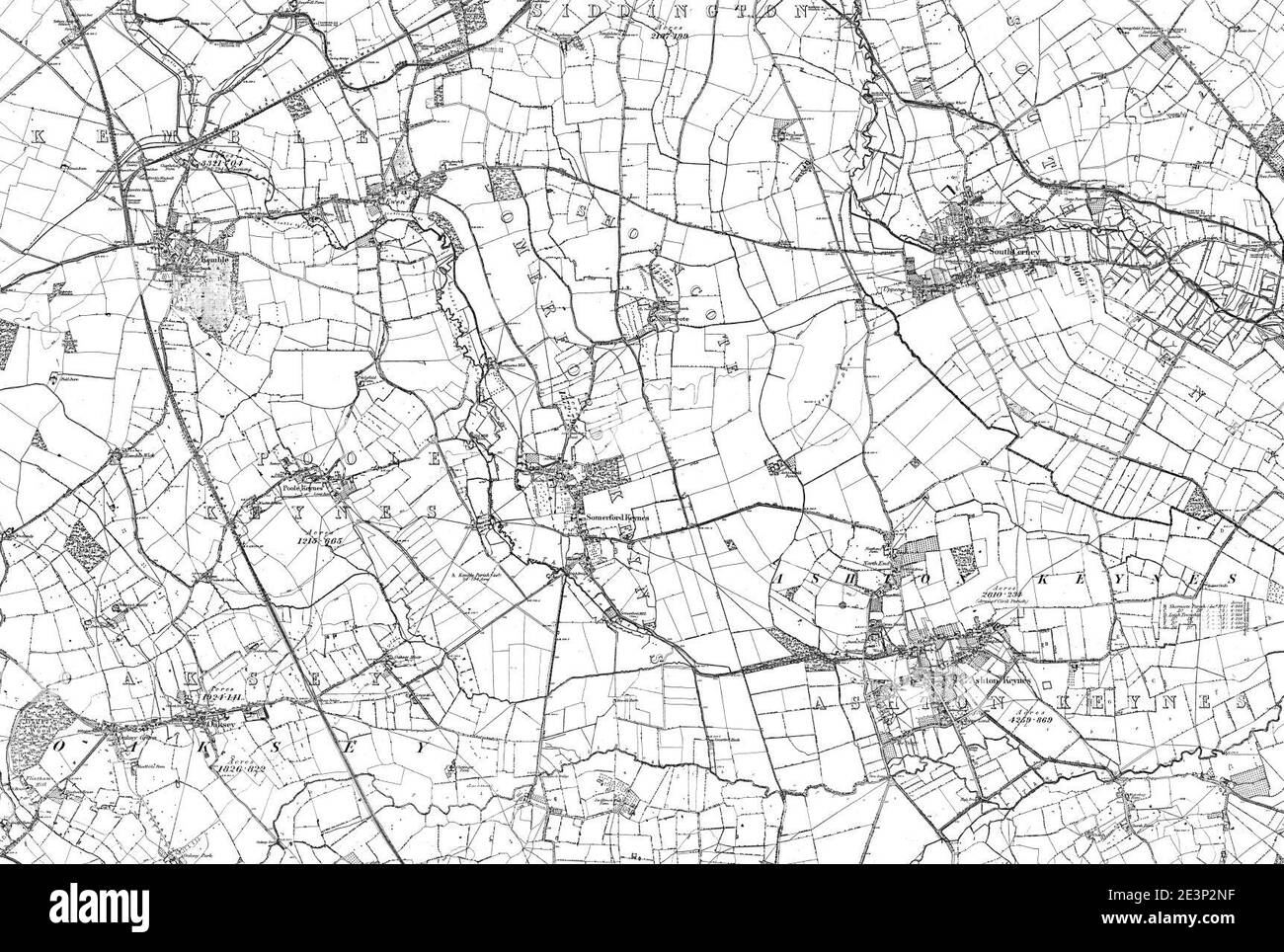 Map of Wiltshire Sheet 004, Ordnance Survey, 1878-1890 Stock Photo - Alamy