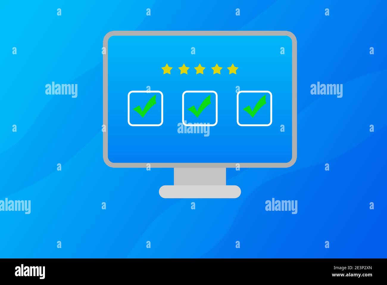 customer leave a good review with five stars and all green checks ...