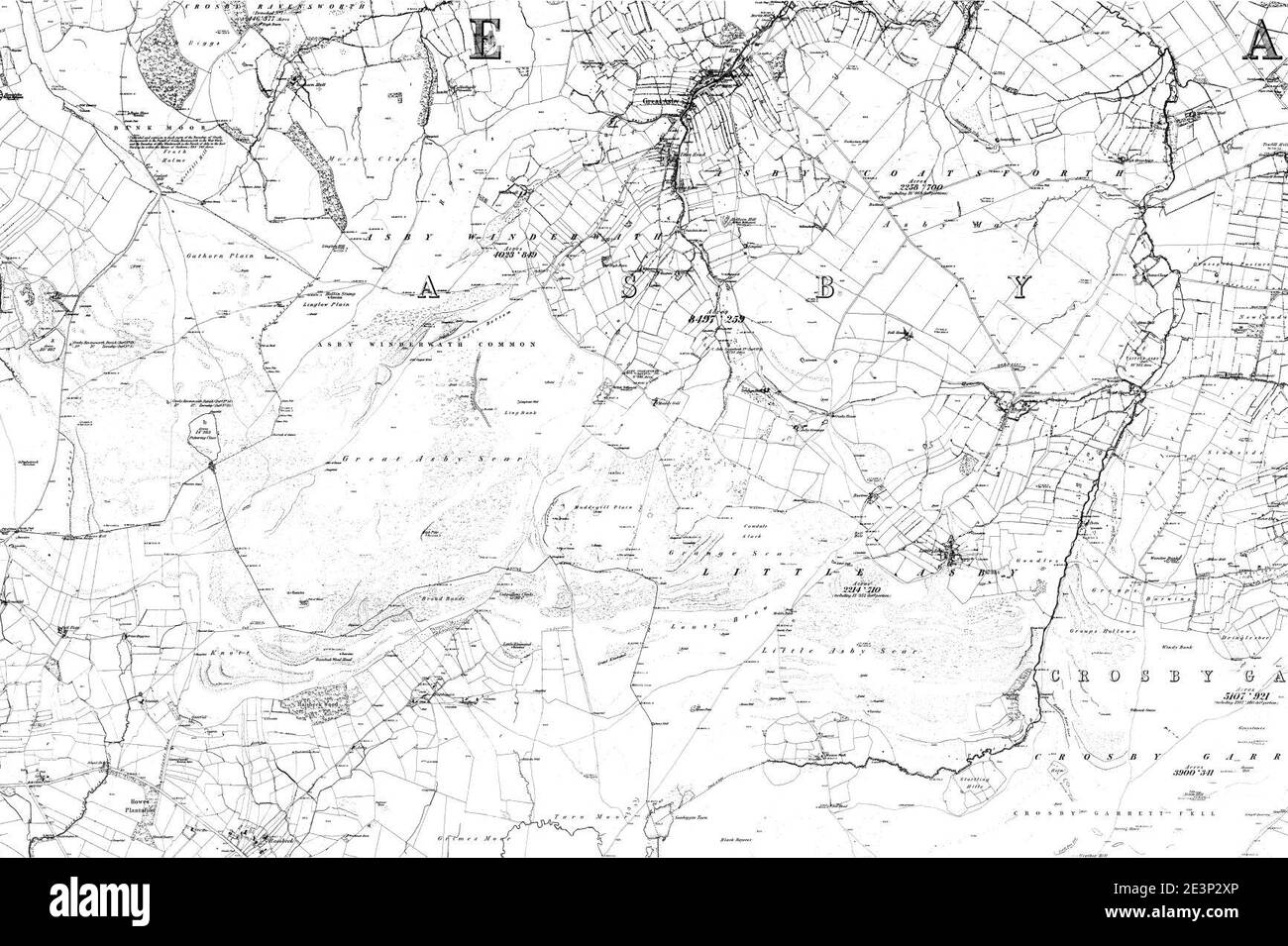 Map of Westmorland Sheet 022, Ordnance Survey, 1861-1863 Stock Photo ...