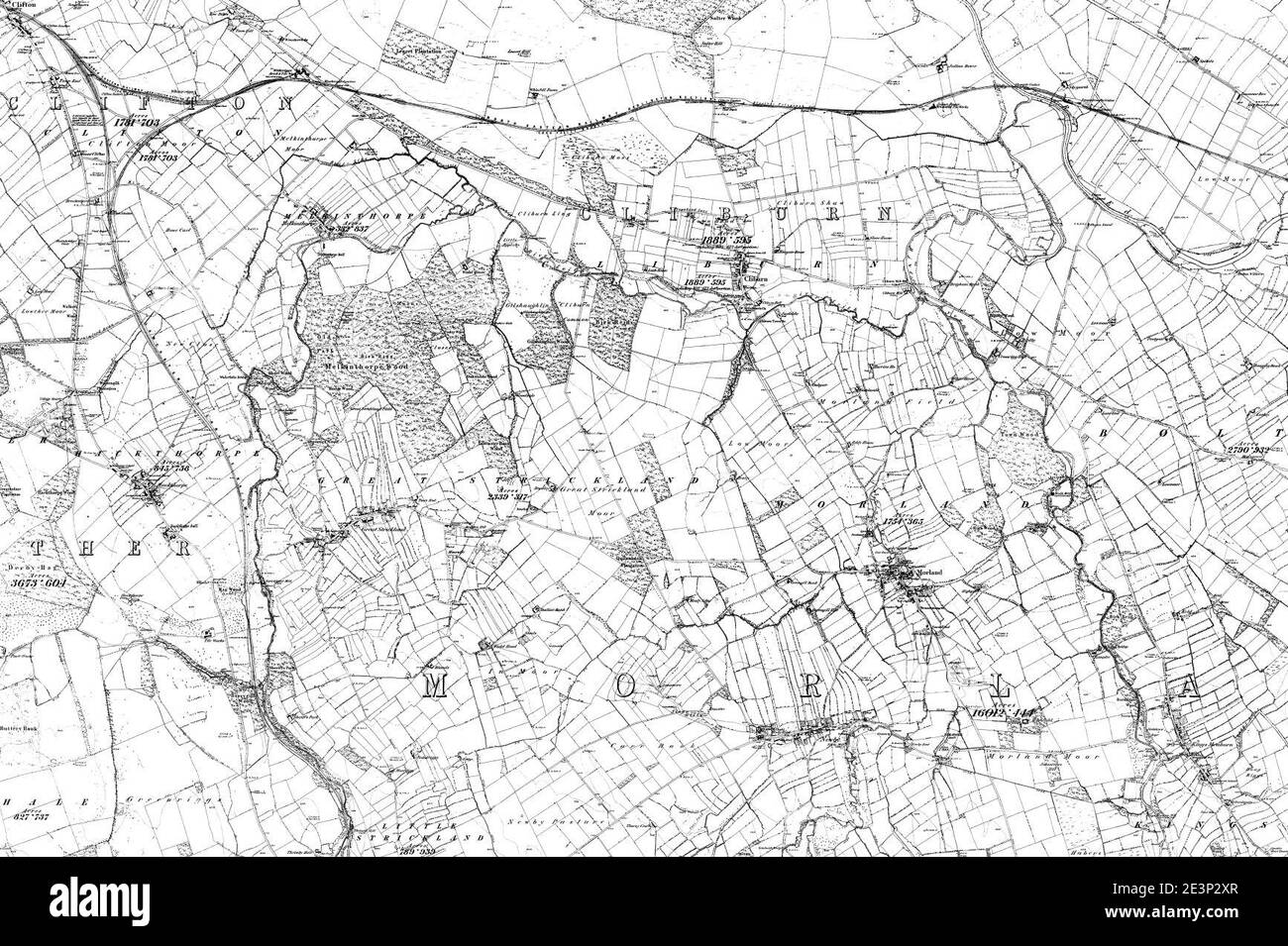 Map of Westmorland Sheet 008, Ordnance Survey, 1861-1863 Stock Photo ...