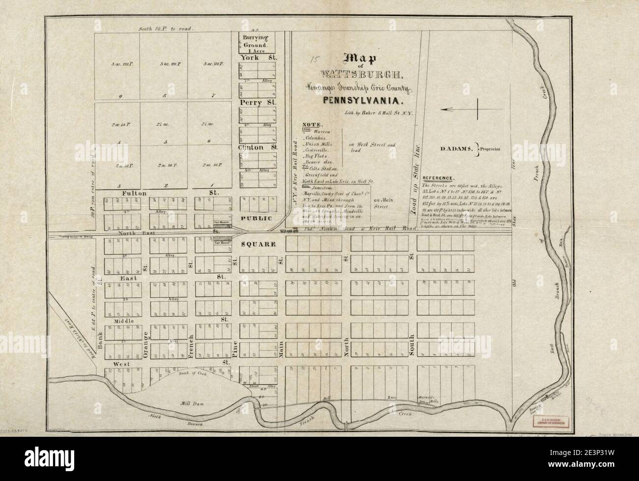 Map of Wattsburgh, Venango Township, Erie County, Pennsylvania Stock ... Map of Wattsburgh, Venango Township, Erie County, Pennsylvania Stock ...