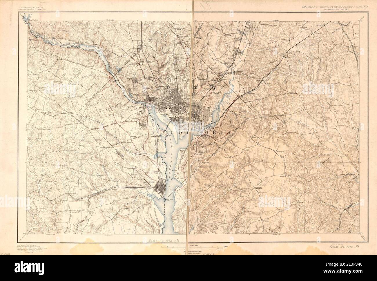 Washington metropolitan area map hi-res stock photography and images ...