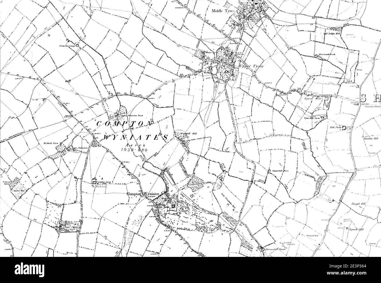 Map of Warwickshire OS Map name 054-NE, Ordnance Survey, 1884-1893 ...