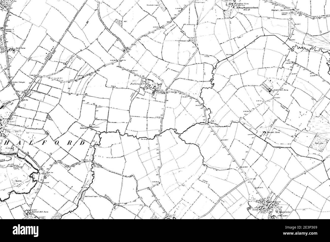 Map of Warwickshire OS Map name 051-SW, Ordnance Survey, 1884-1893 ...