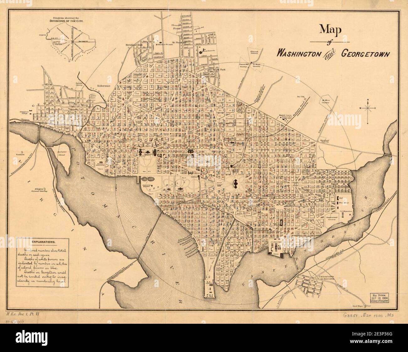 Historic map georgetown hi-res stock photography and images - Alamy
