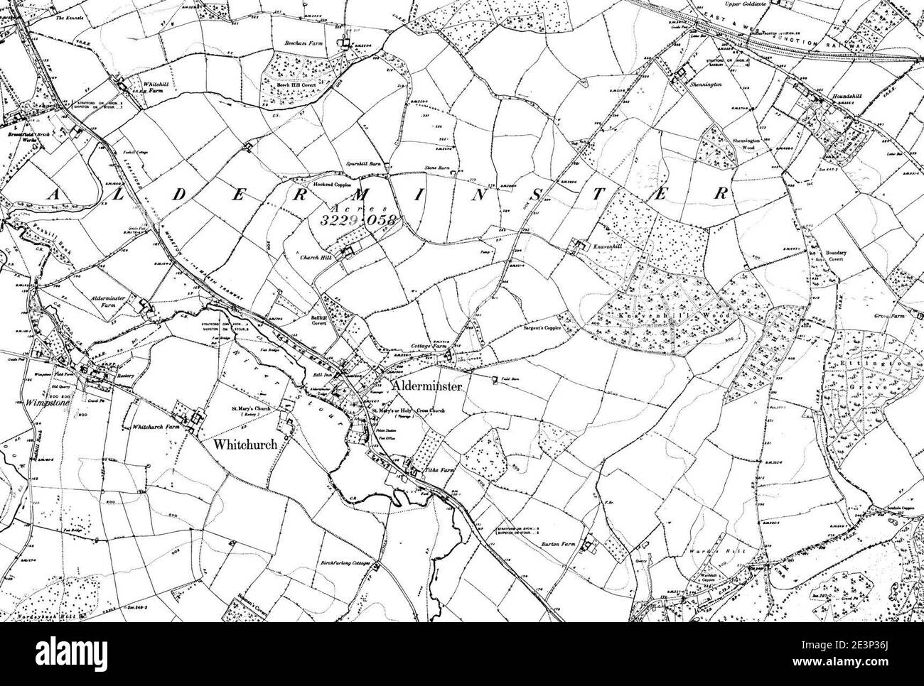 Map of Warwickshire OS Map name 050-NE, Ordnance Survey, 1884-1893 ...
