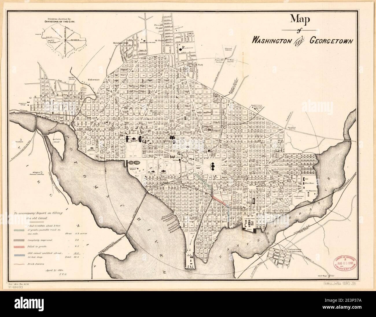 Map of Washington and Georgetown - to accompany report on filling the ...