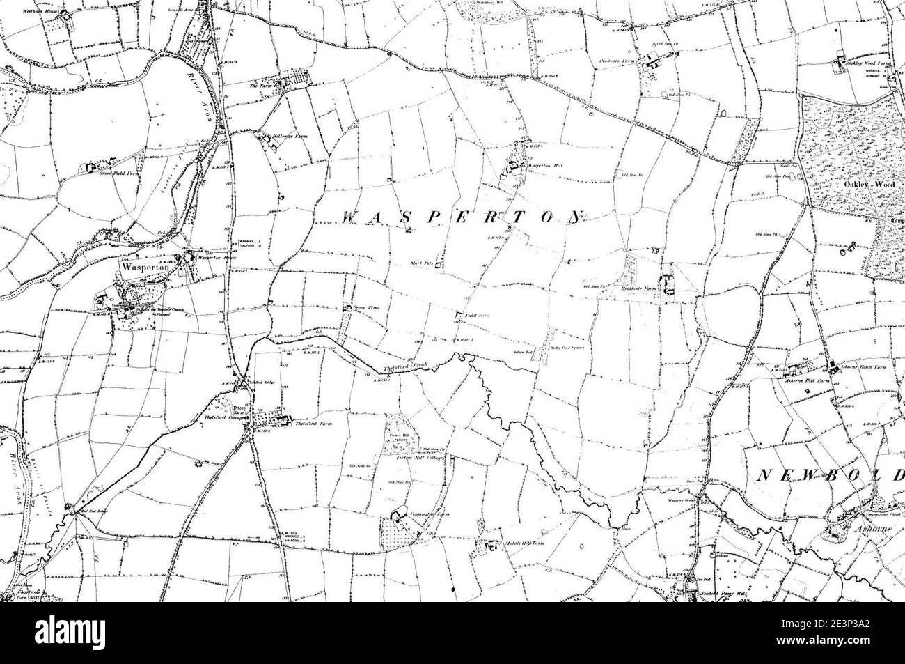 Map of Warwickshire OS Map name 039-SW, Ordnance Survey, 1884-1893 ...