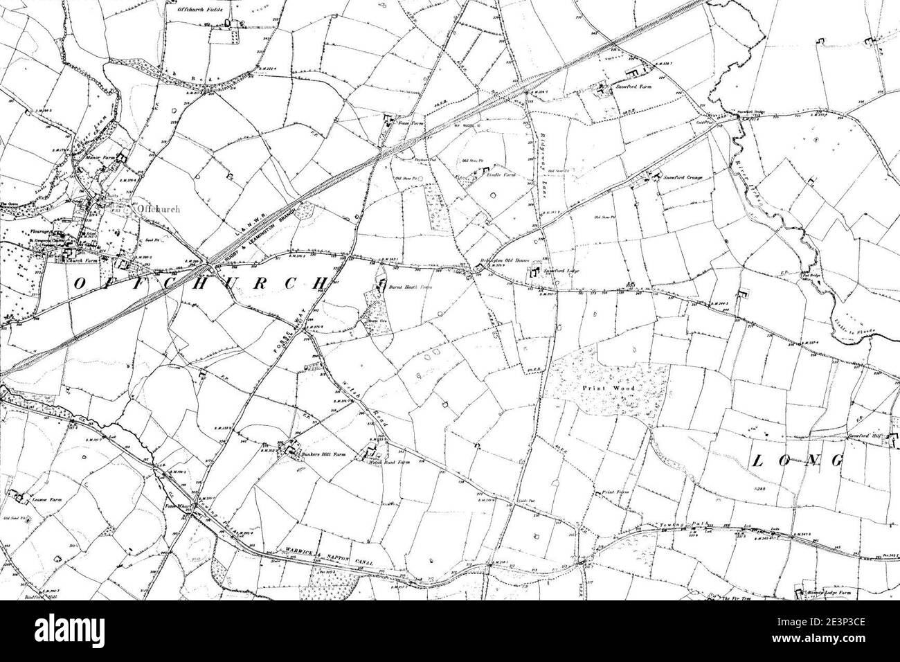 Map of Warwickshire OS Map name 034-SW, Ordnance Survey, 1884-1893 ...