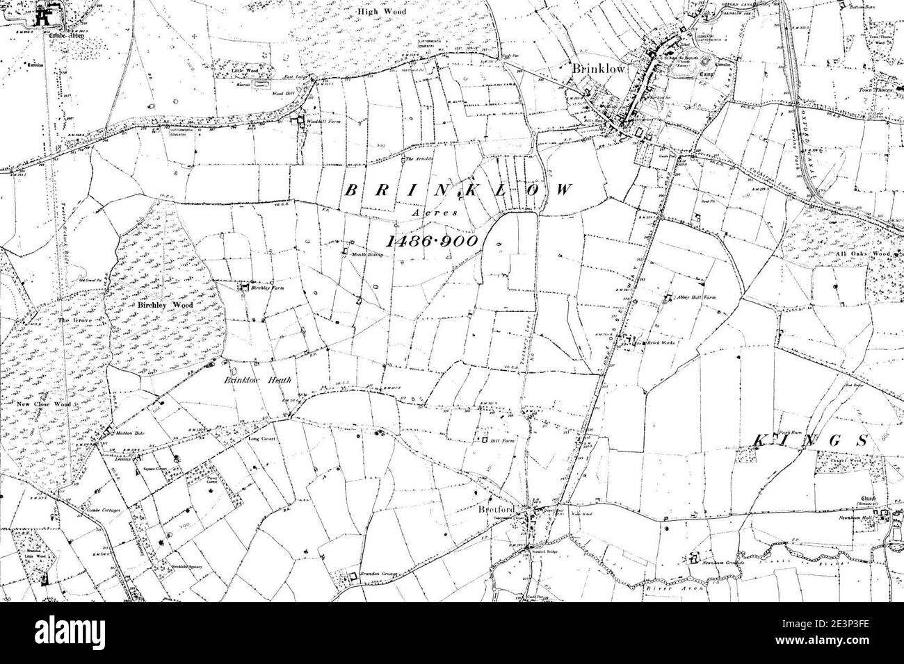 Map of Warwickshire OS Map name 022-SE, Ordnance Survey, 1884-1893 ...