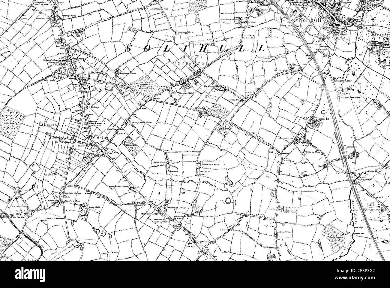 Map of Warwickshire OS Map name 019-SE, Ordnance Survey, 1884-1893 ...