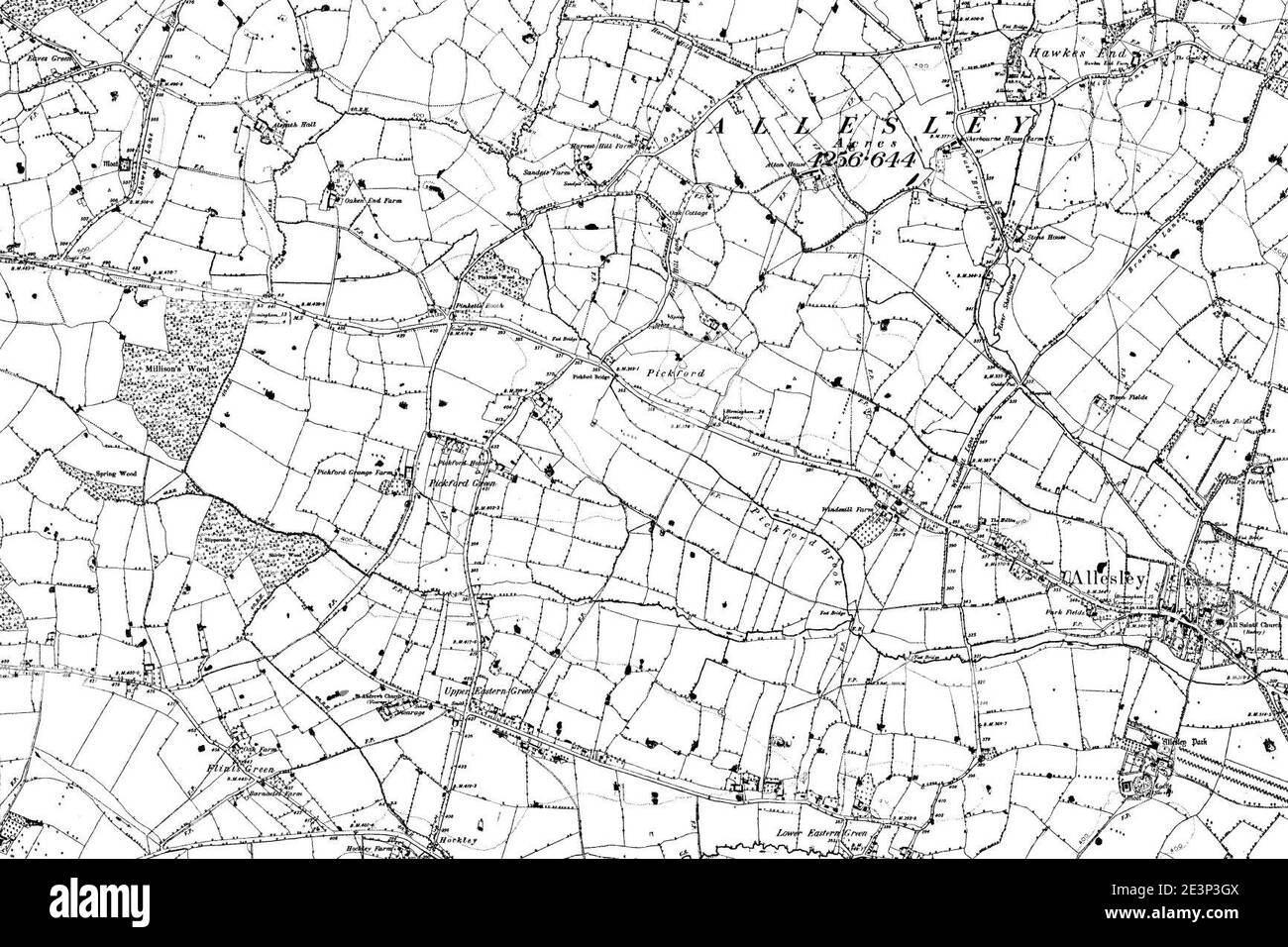 Map of Warwickshire OS Map name 021-NW, Ordnance Survey, 1884-1893 ...