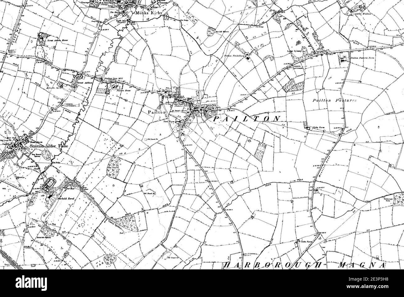 Map of Warwickshire OS Map name 023-NW, Ordnance Survey, 1884-1893 ...