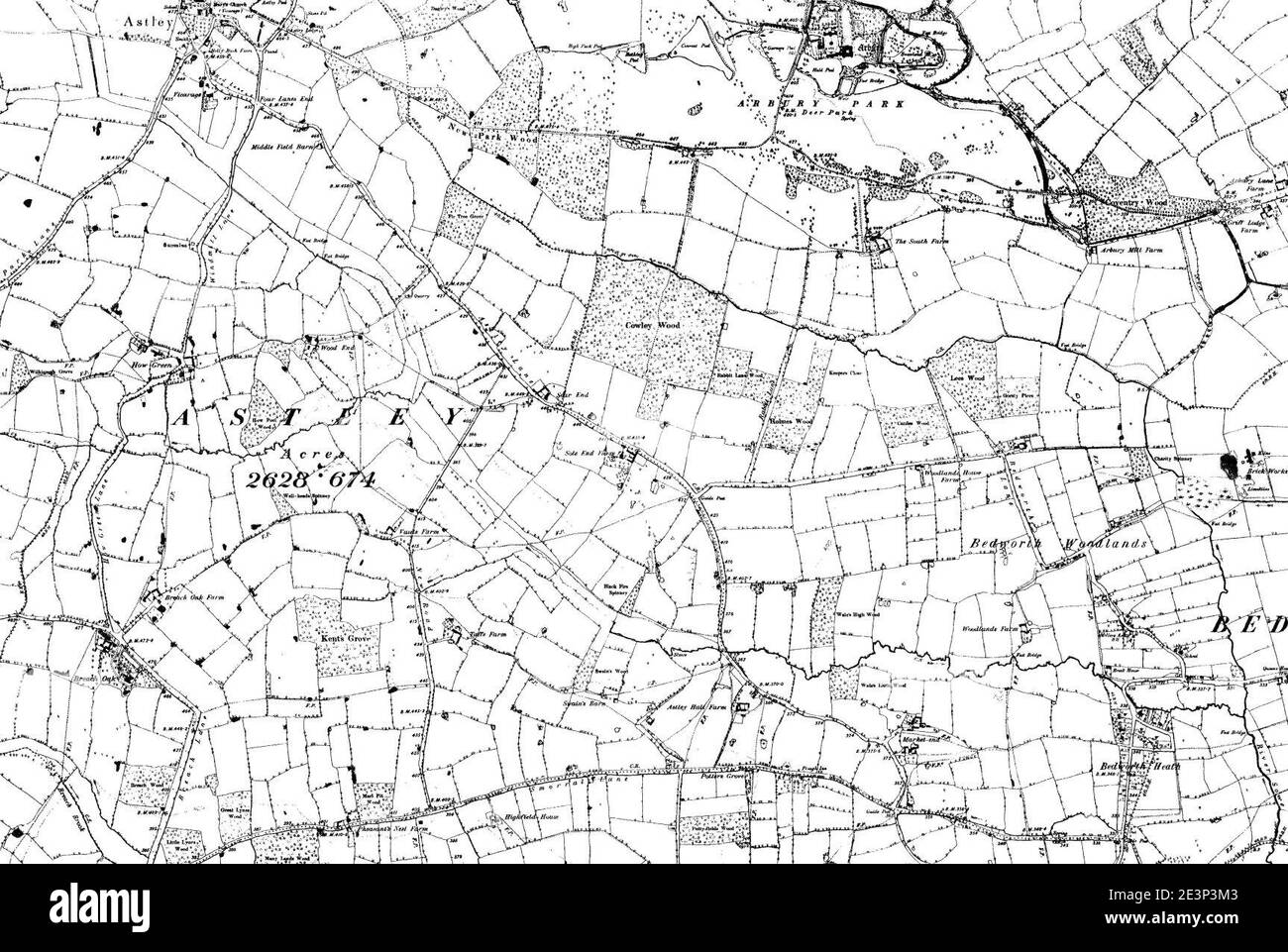 Map of Warwickshire OS Map name 016-NE, Ordnance Survey, 1884-1893 ...