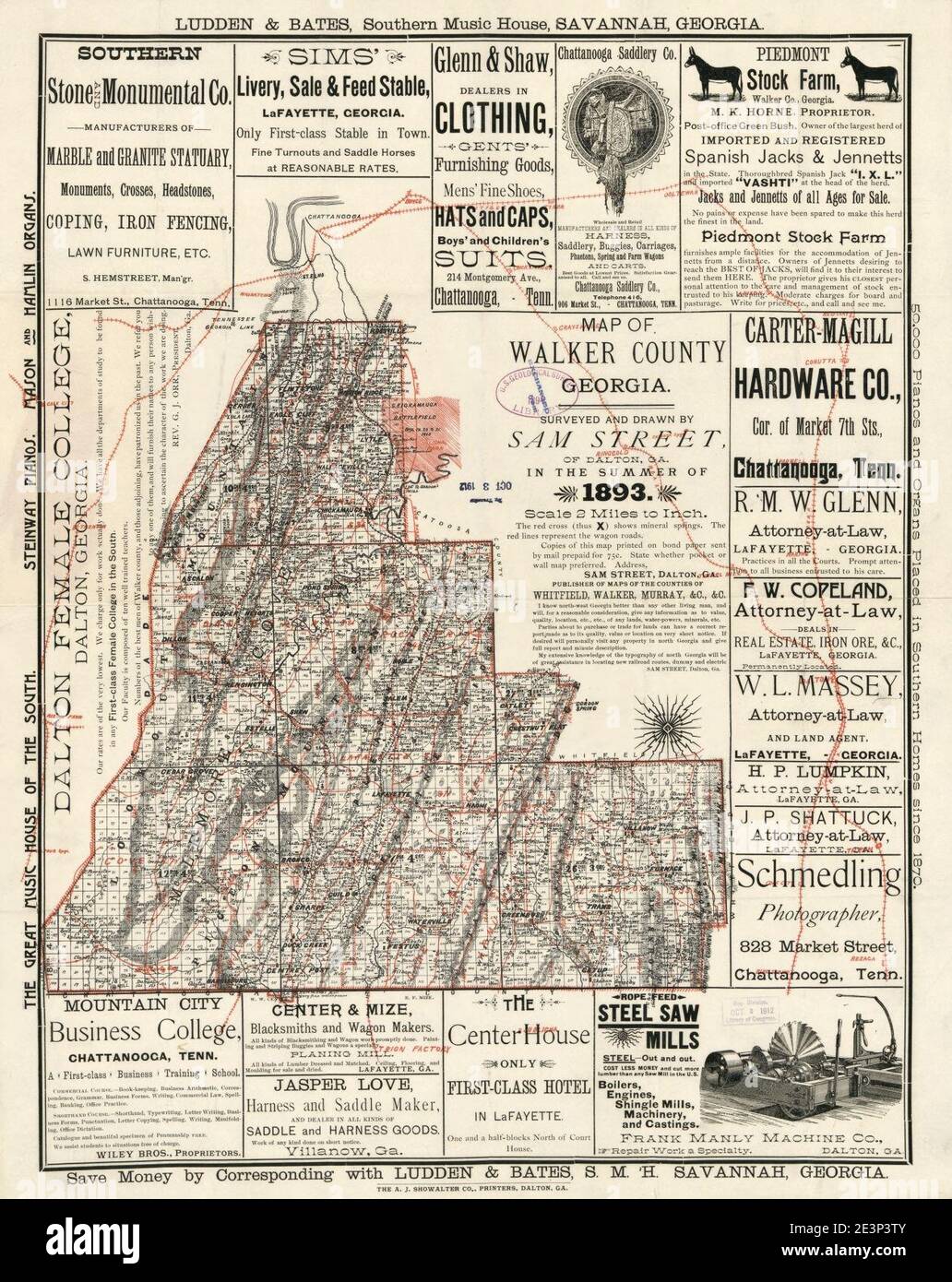 Map of Walker County, Georgia Stock Photo - Alamy Map of Walker County, Georgia Stock Photo - Alamy