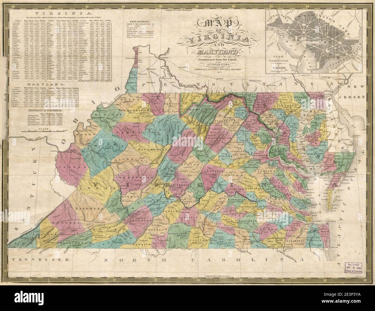 Map of Virginia and Maryland, constructed from the latest authorities ...