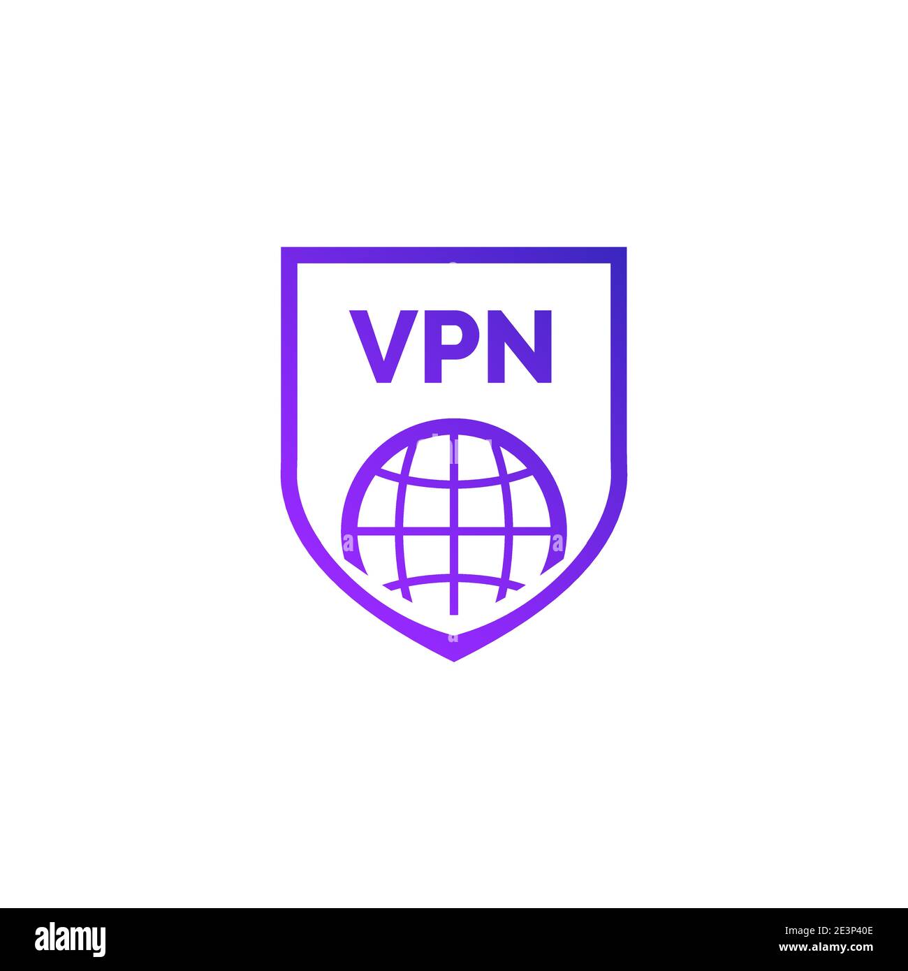 Virtual server vpn network line icon. Wifi private protect vector ...